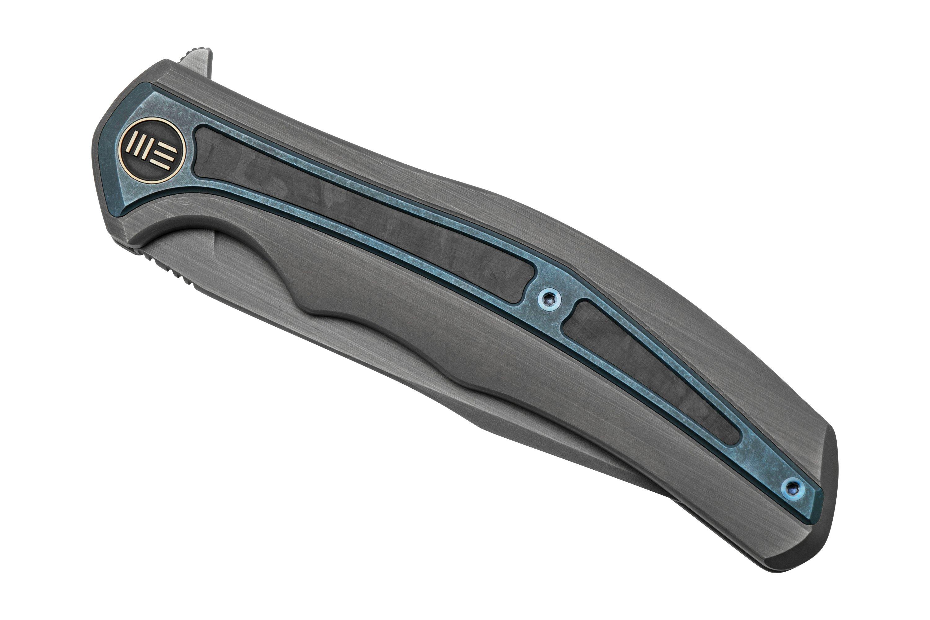 WE Knife Zonda WE22016-4 Gray Hand Rubbed Titanium, Blue Titanium ...