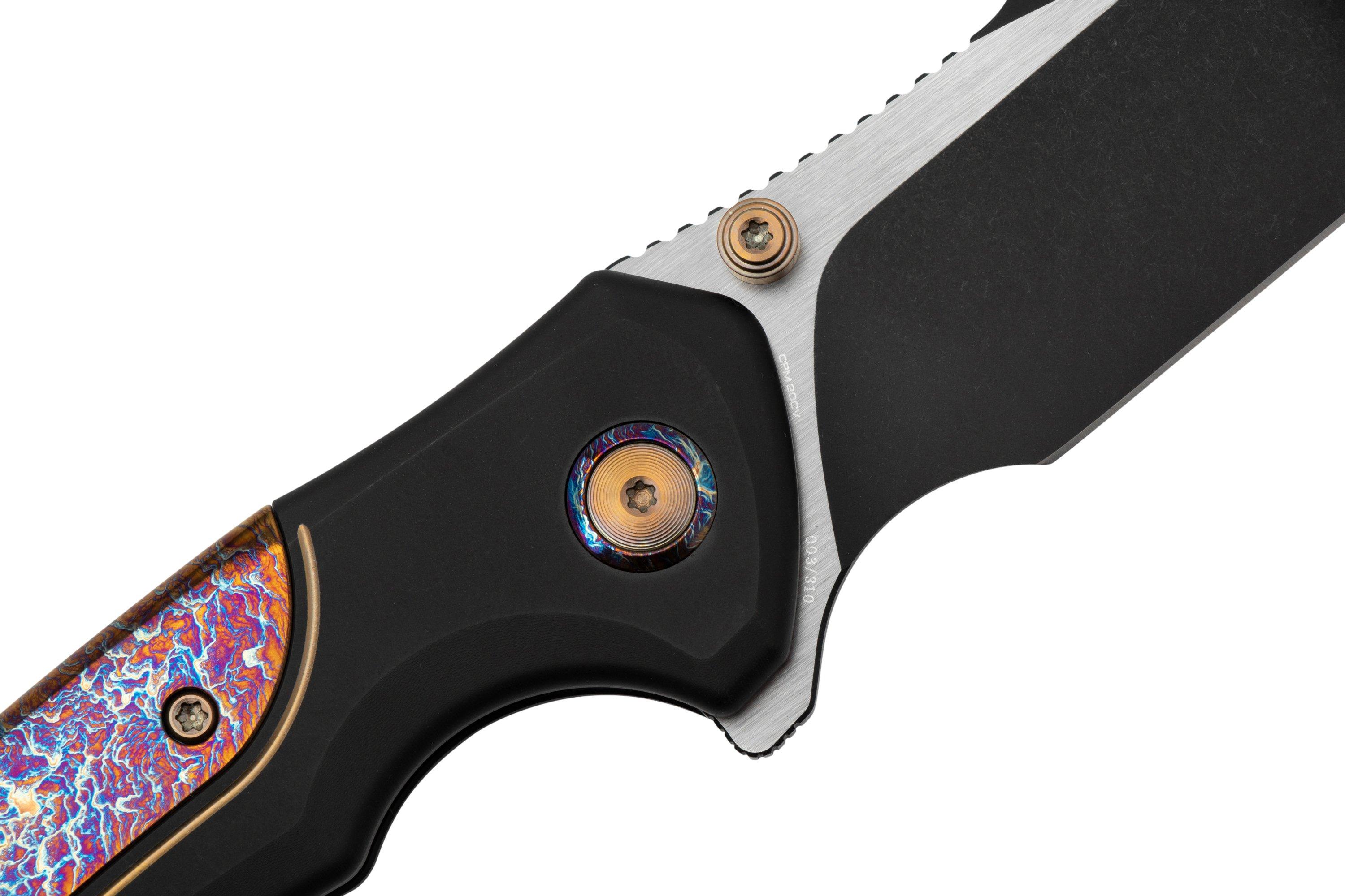 WE Knife Ziffius, WE22024D-1 Limited Edition, Integral Flamed Titanium ...