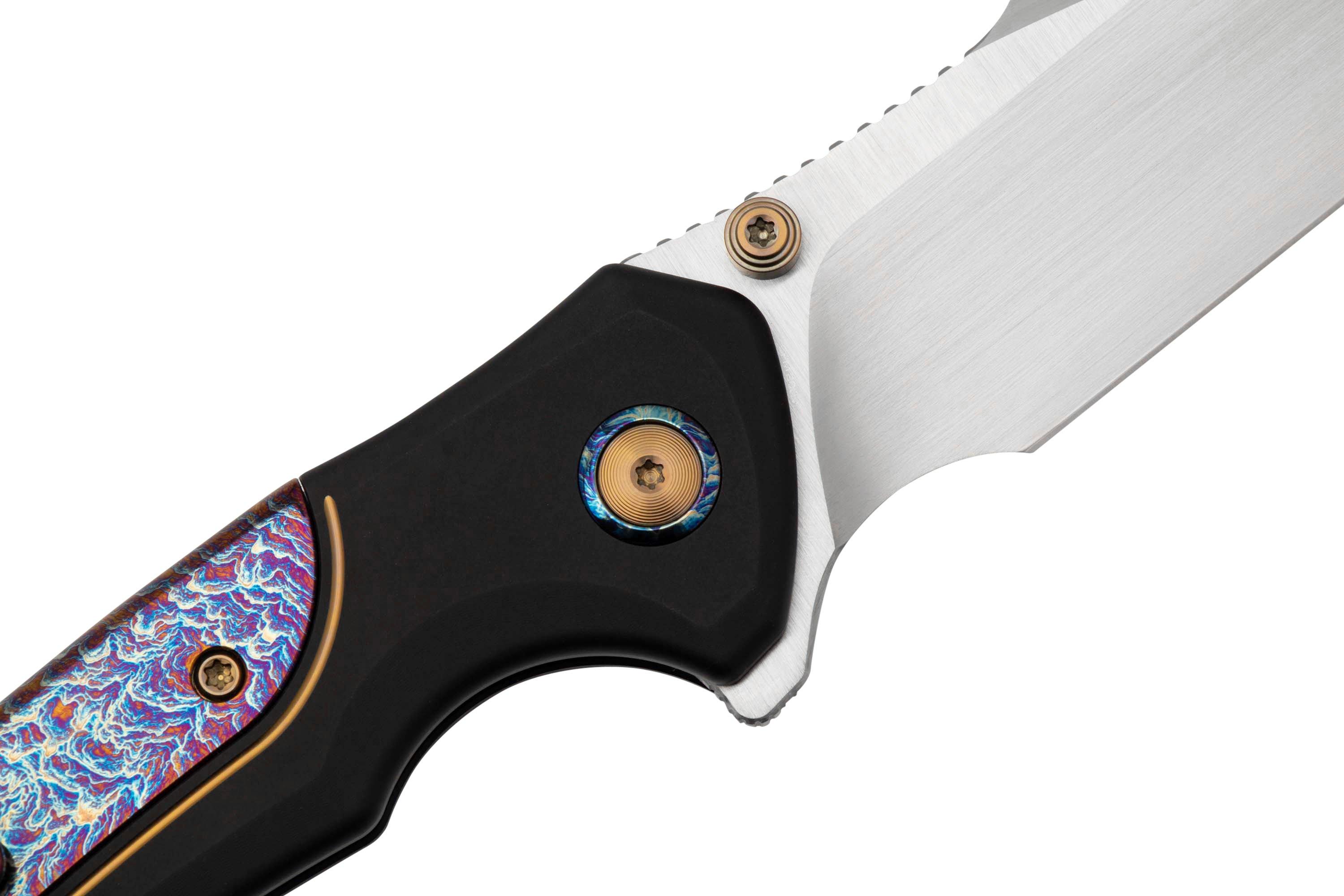 WE Knife Ziffius, WE22024D-2 Limited Edition, Integral Flamed Titanium ...