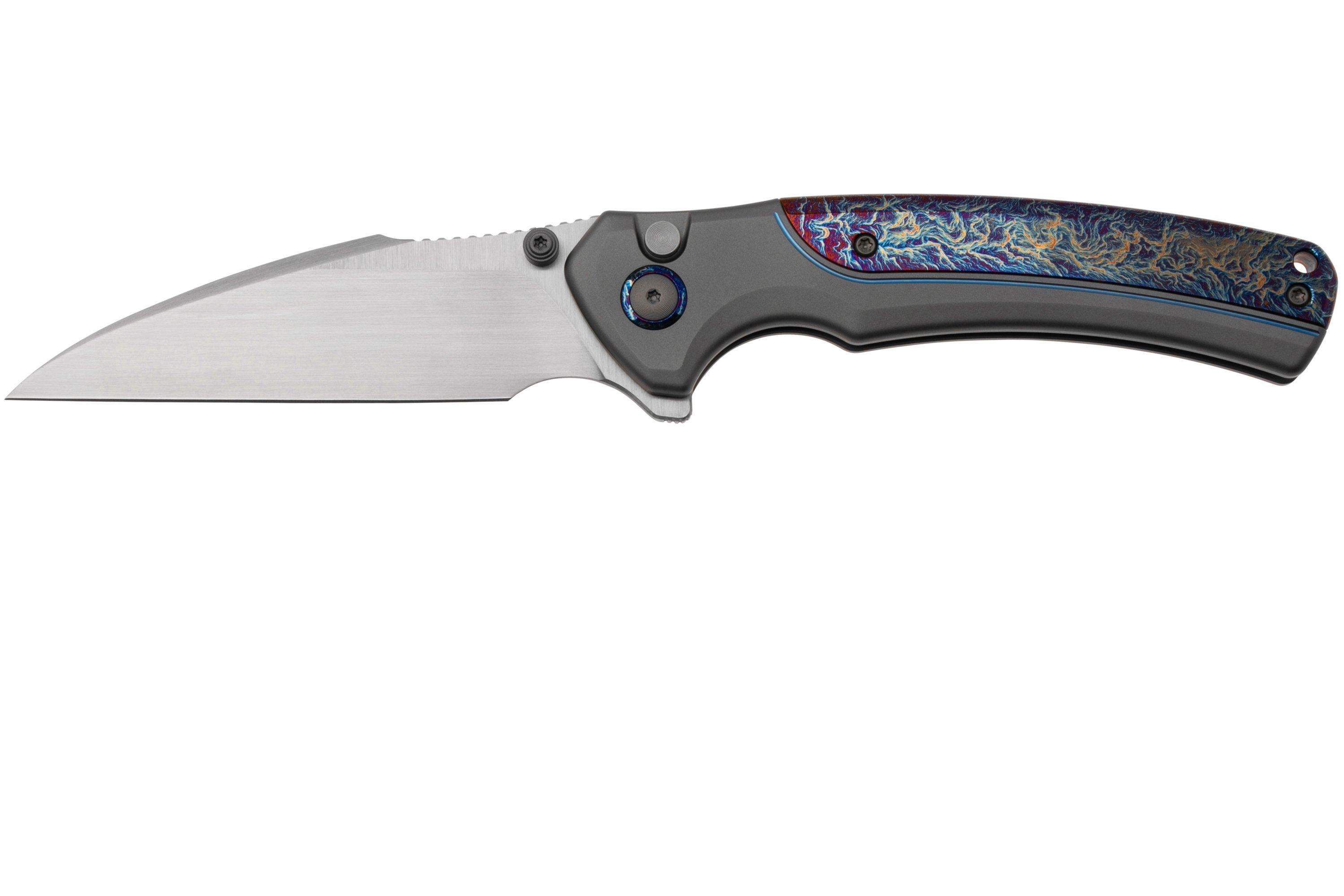 WE Knife Ziffius WE22024D-4 Hand Rubbed Satin CPM 20CV, Gray Titanium ...