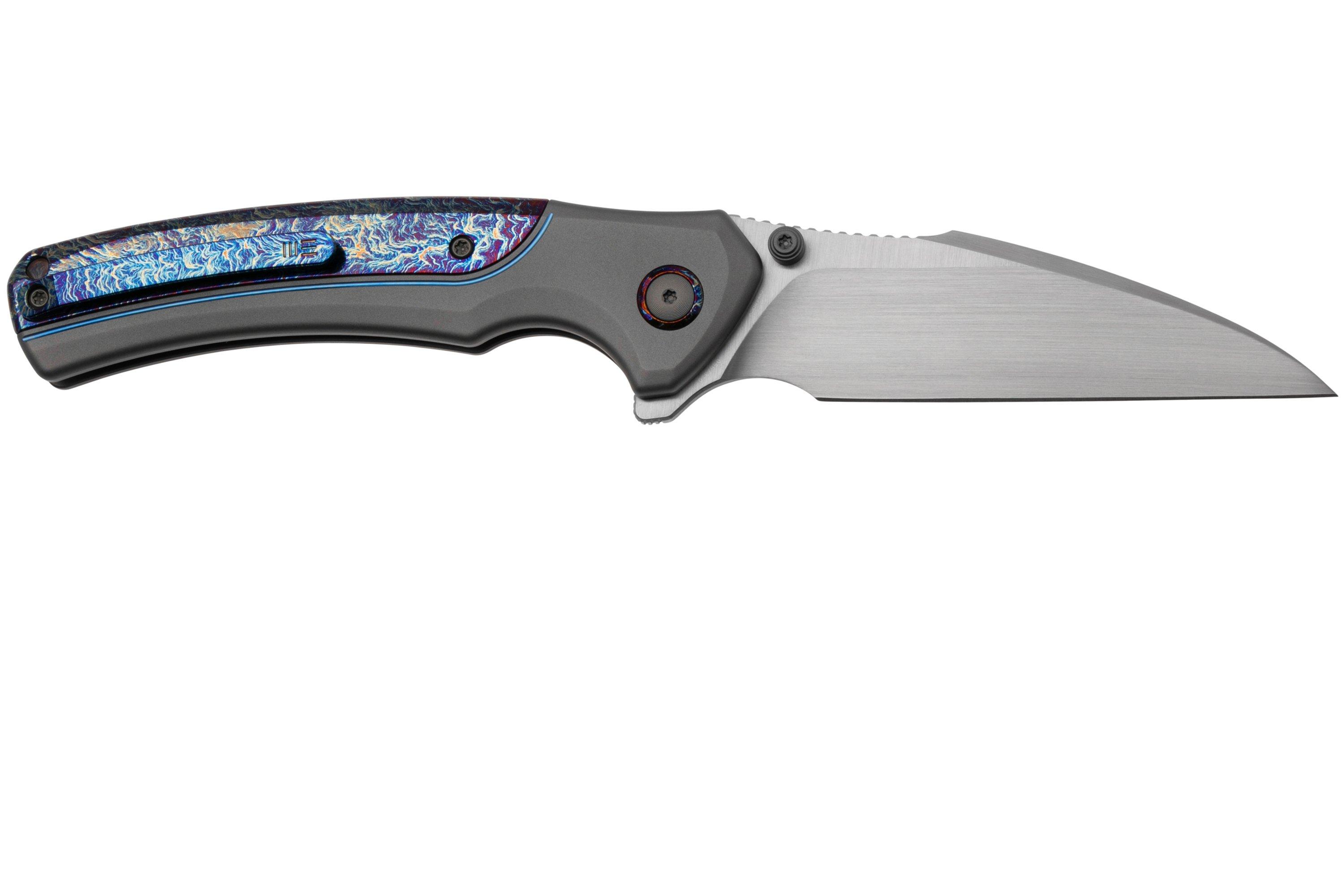 WE Knife Ziffius WE22024D-4 Hand Rubbed Satin CPM 20CV, Gray Titanium ...