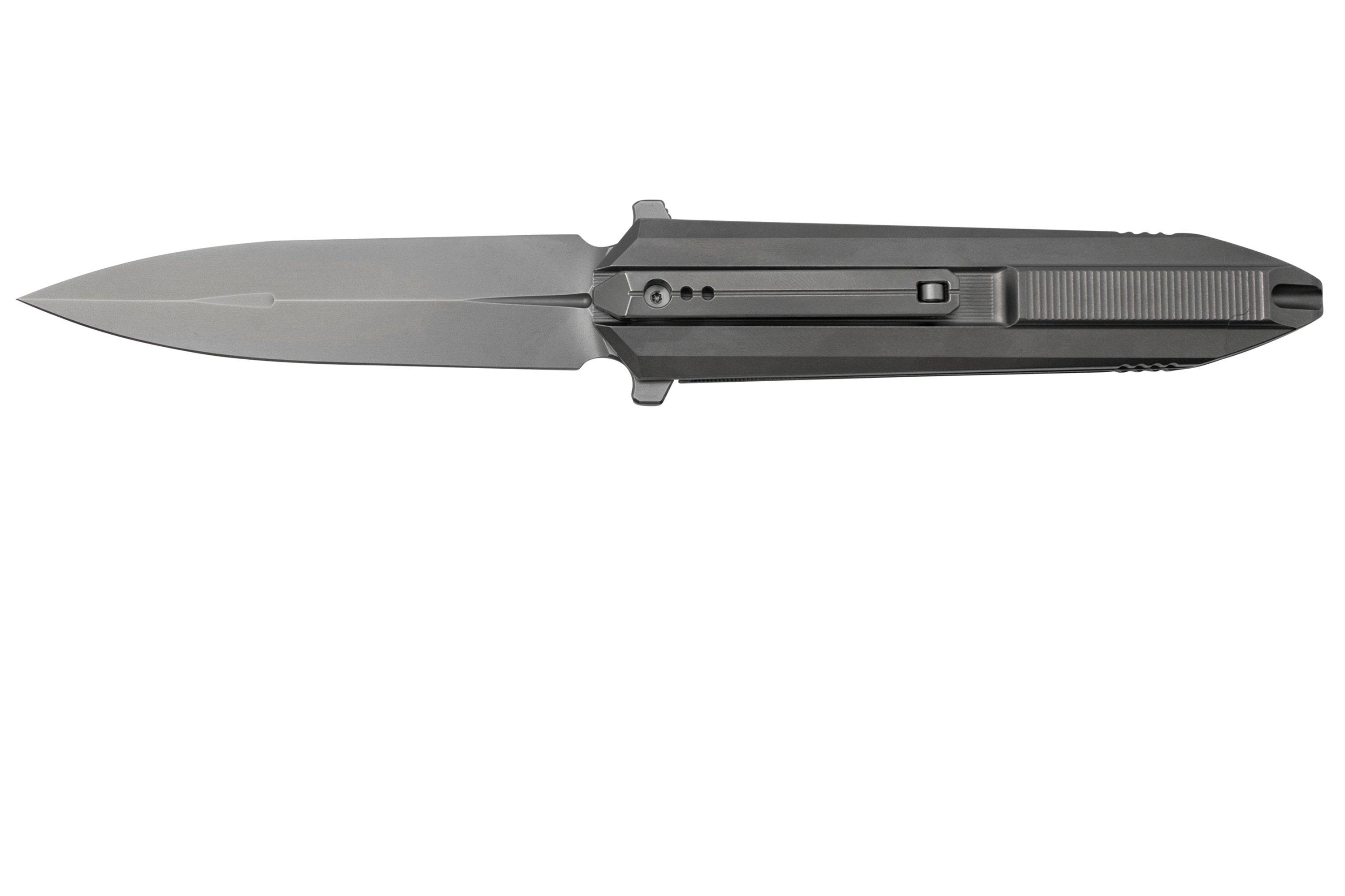 WE Knife Diatomic WE22032-2 Gray Bead Blasted Titanium, Gray Bead ...
