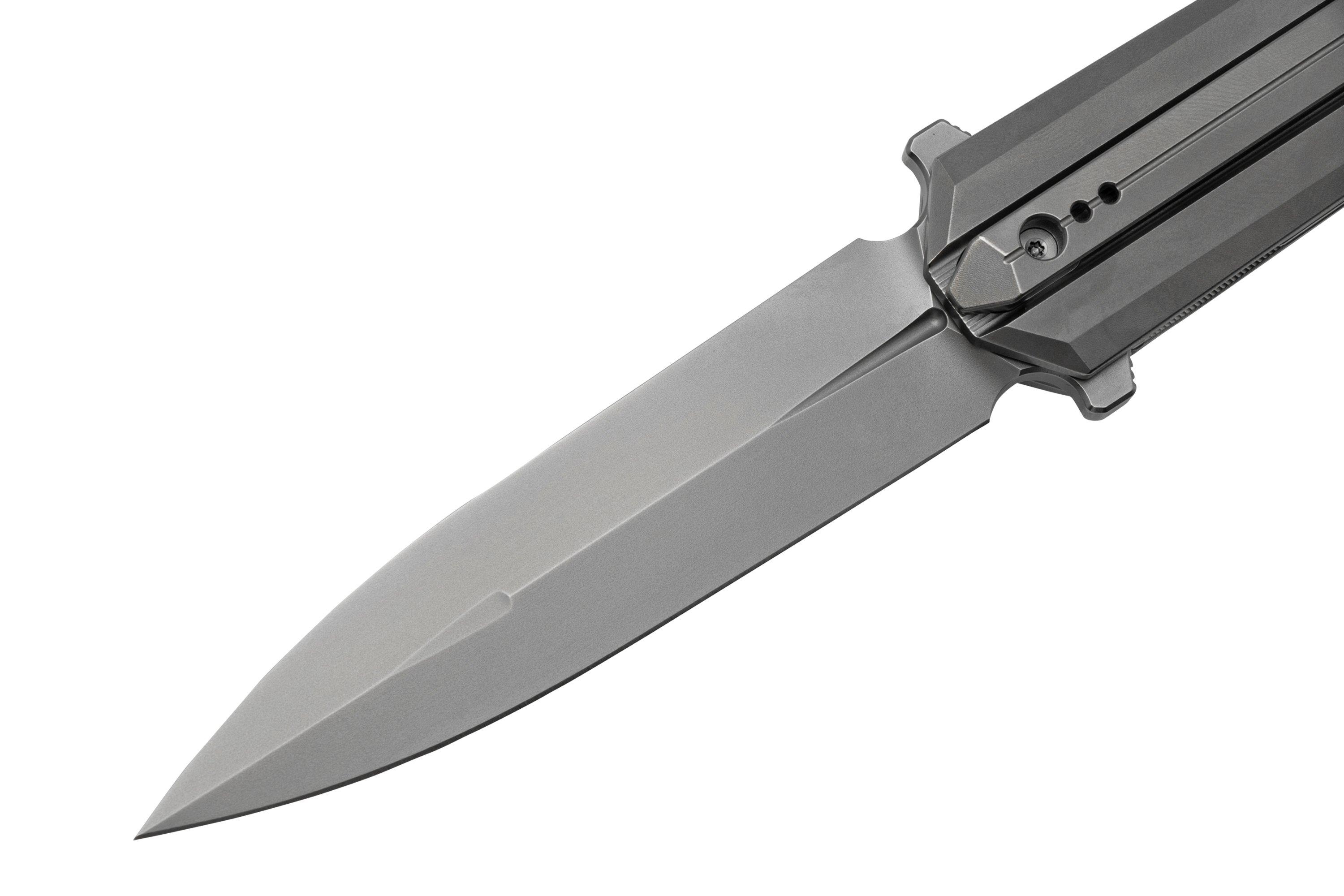 WE Knife Diatomic WE22032-2 Gray Bead Blasted Titanium, Gray Bead ...