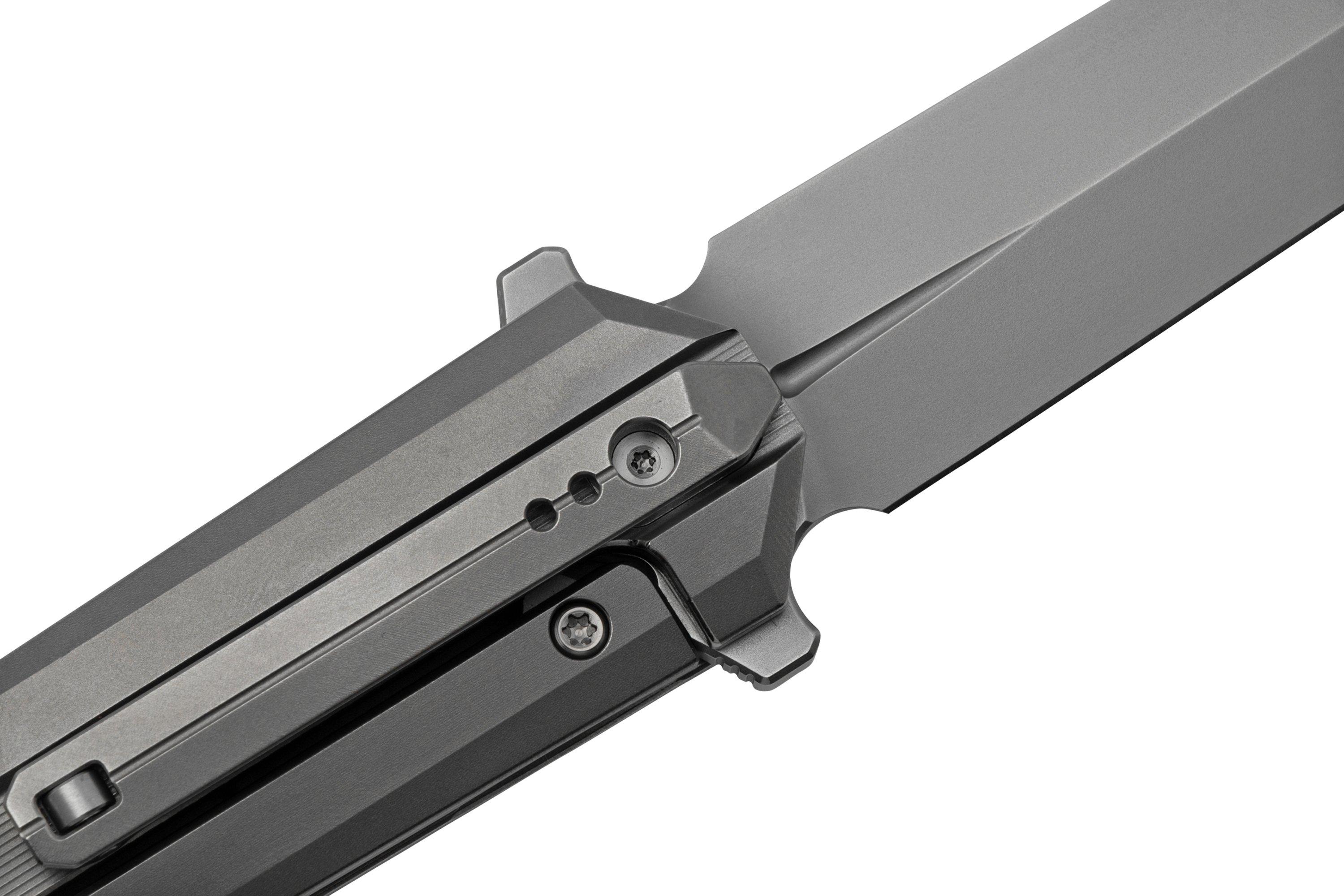 WE Knife Diatomic WE22032-2 Gray Bead Blasted Titanium, Gray Bead ...