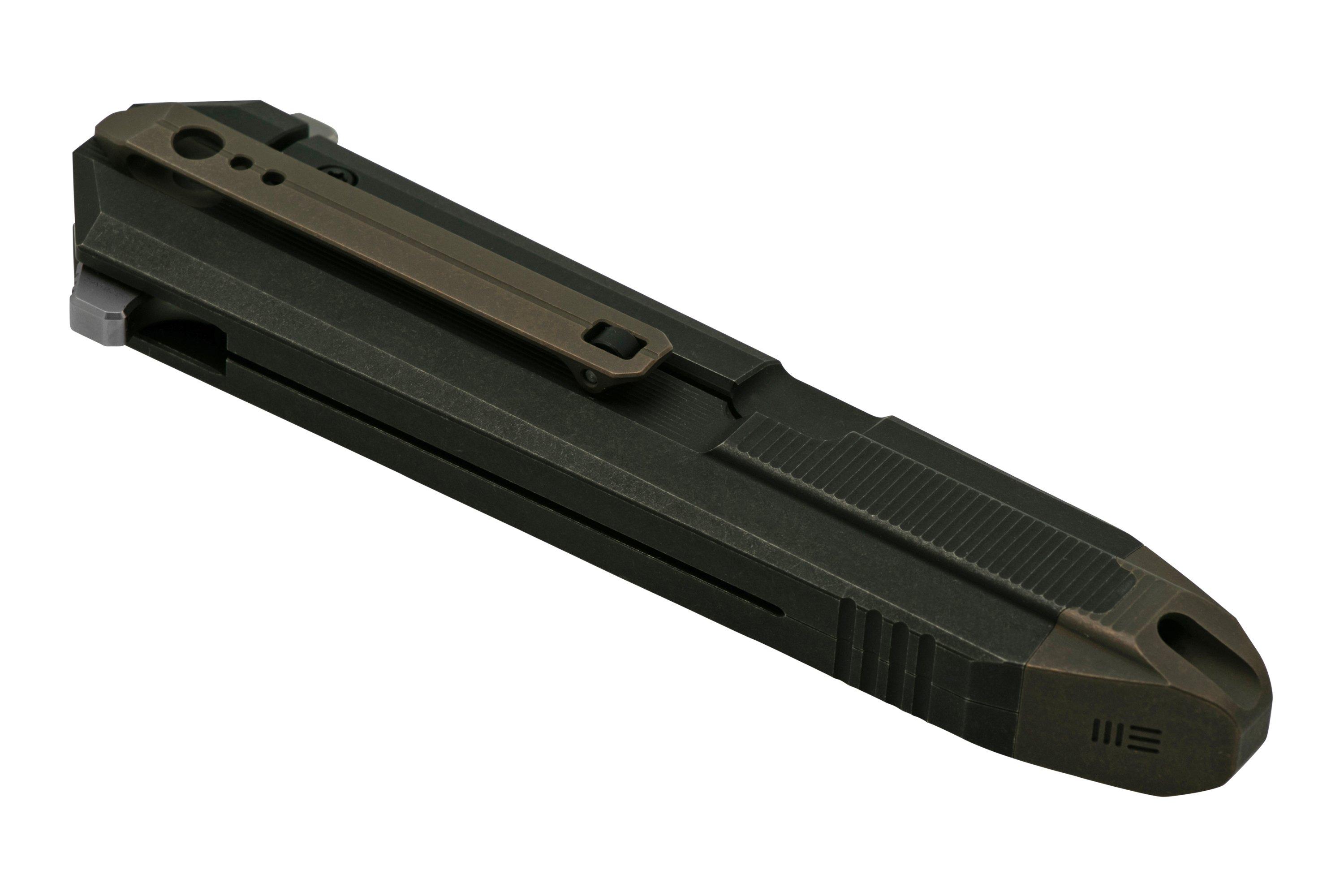 WE Knife Diatomic WE22032-3 Black Titanium Bronze Accents, Bead Blasted ...
