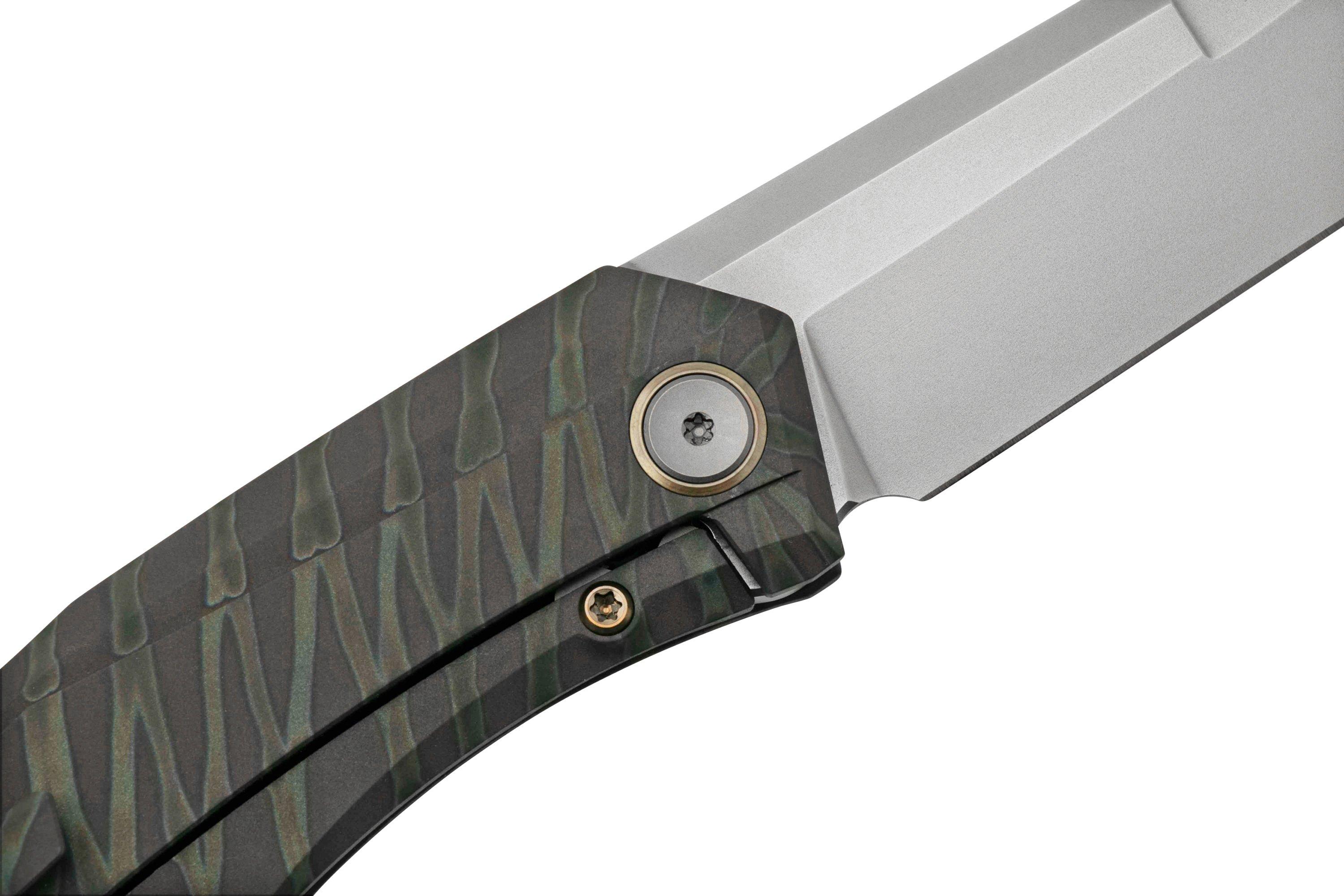 WE Knife Cybernetic WE22033-3 Tiger Stripe Pattern Flamed Titanium ...