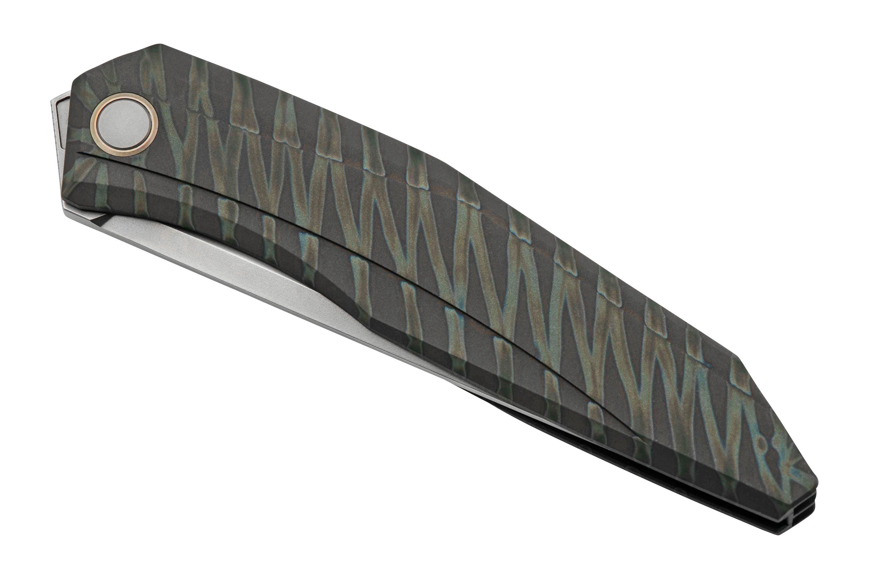 WE Knife Cybernetic WE22033-3 Tiger Stripe Pattern Flamed Titanium ...