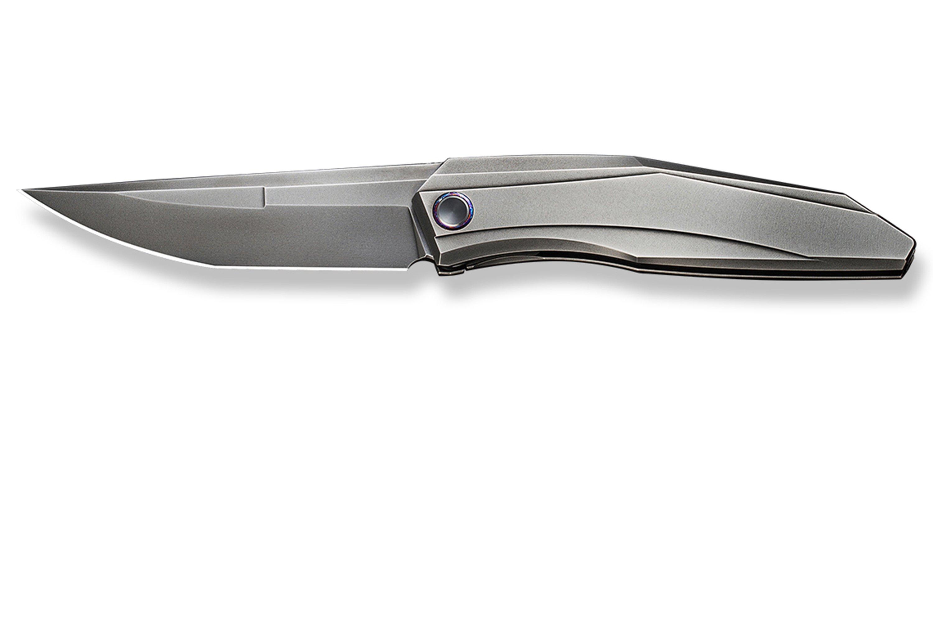 WE Knife Cybernetic WE22033-6 Polished Gray Titanium Handle, Polished ...