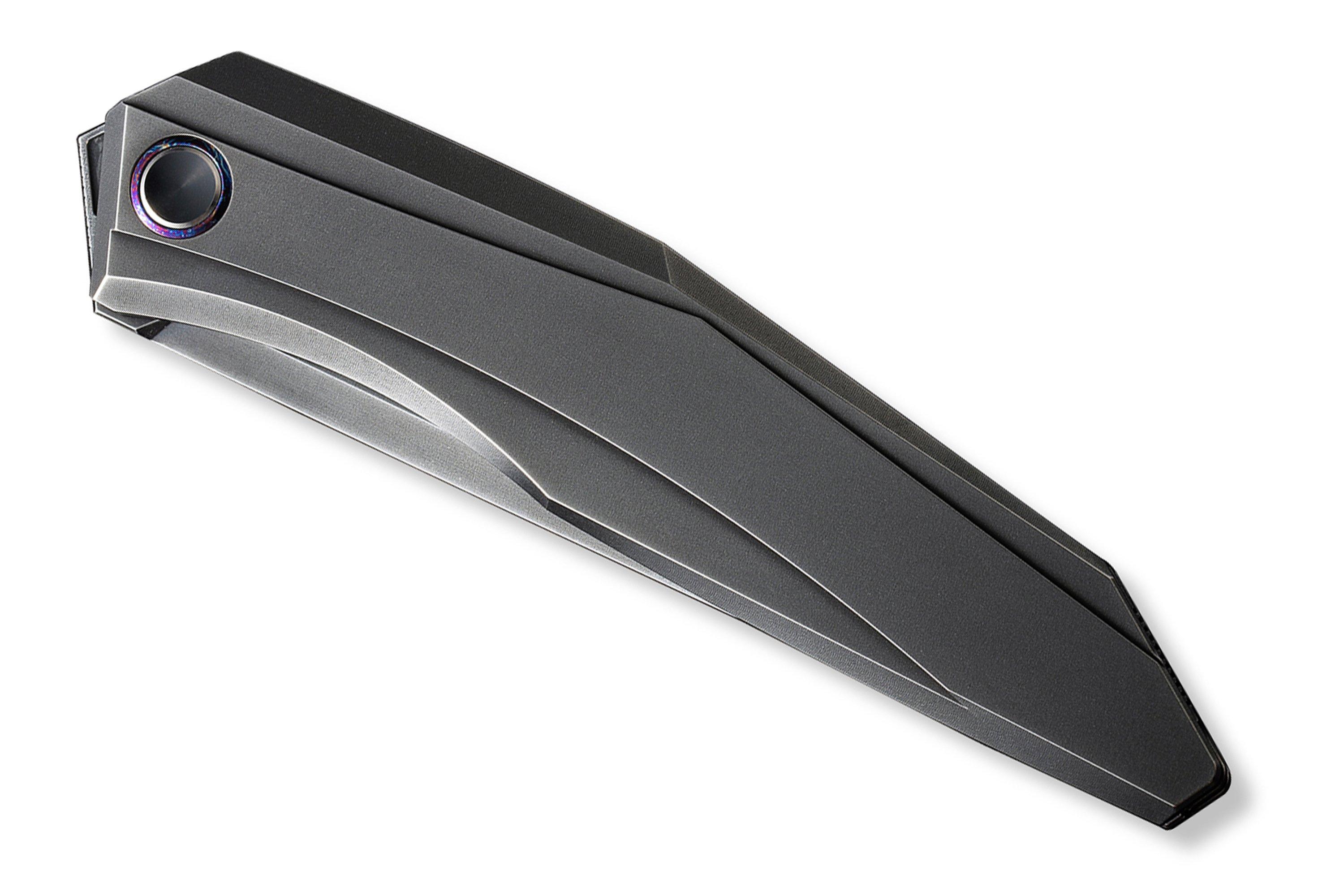 WE Knife Cybernetic WE22033-6 Polished Gray Titanium Handle, Polished ...