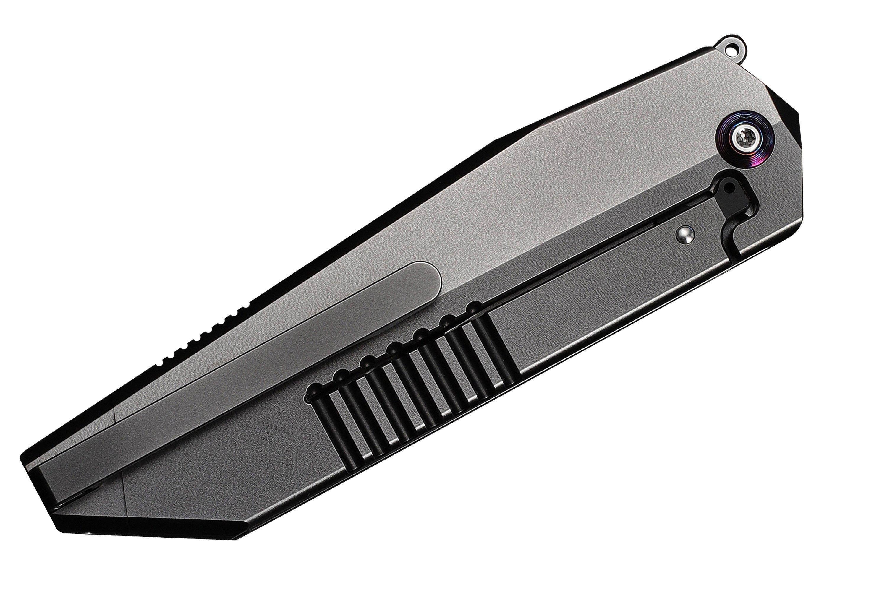 WE Knife Collinear WE22034D-4 Polished Gray Böhler M390, Polished Gray ...