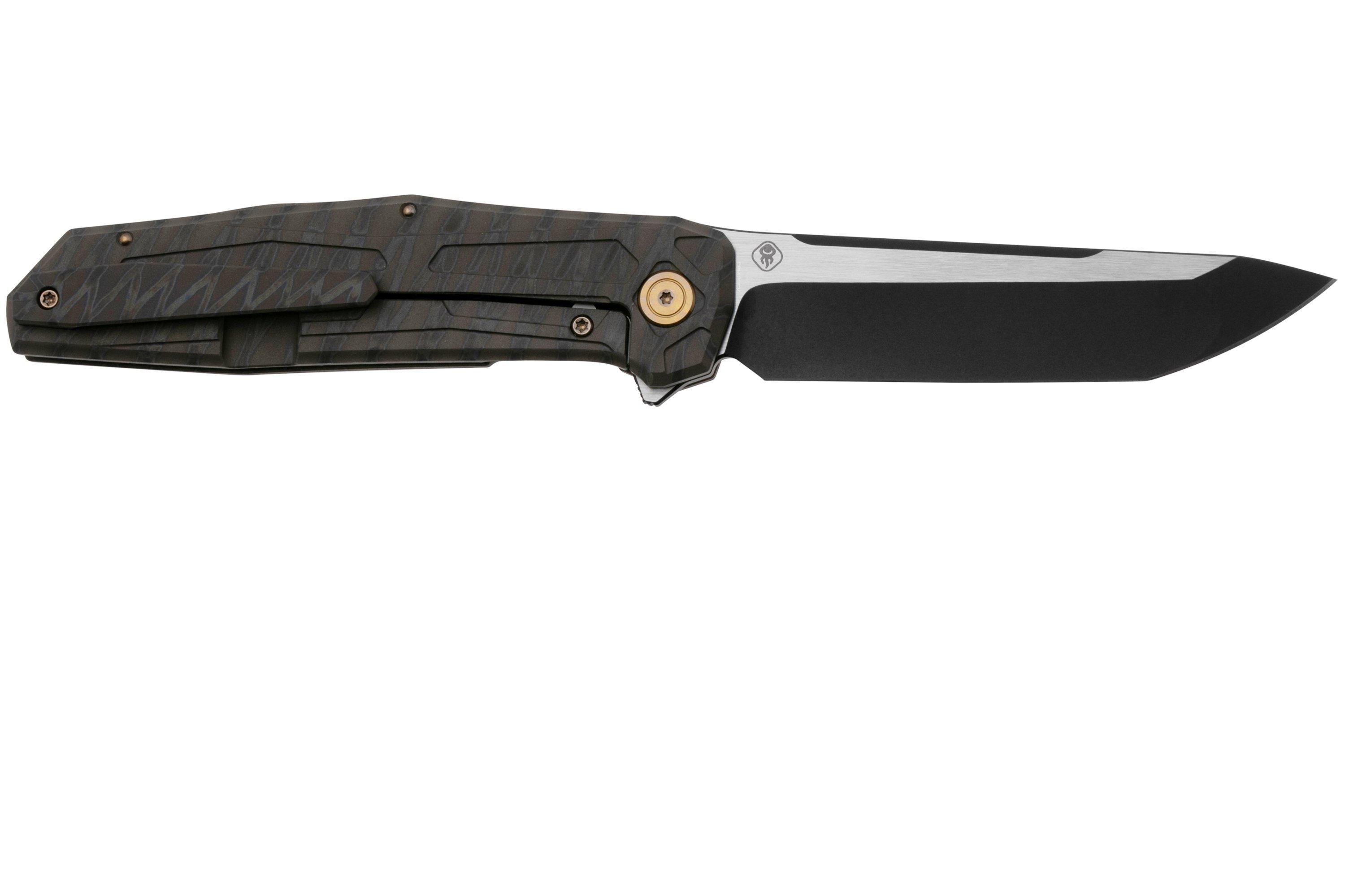 WE Knife Shadowfire WE22035-4, Tiger Stripe Flame Titanium, couteau de ...