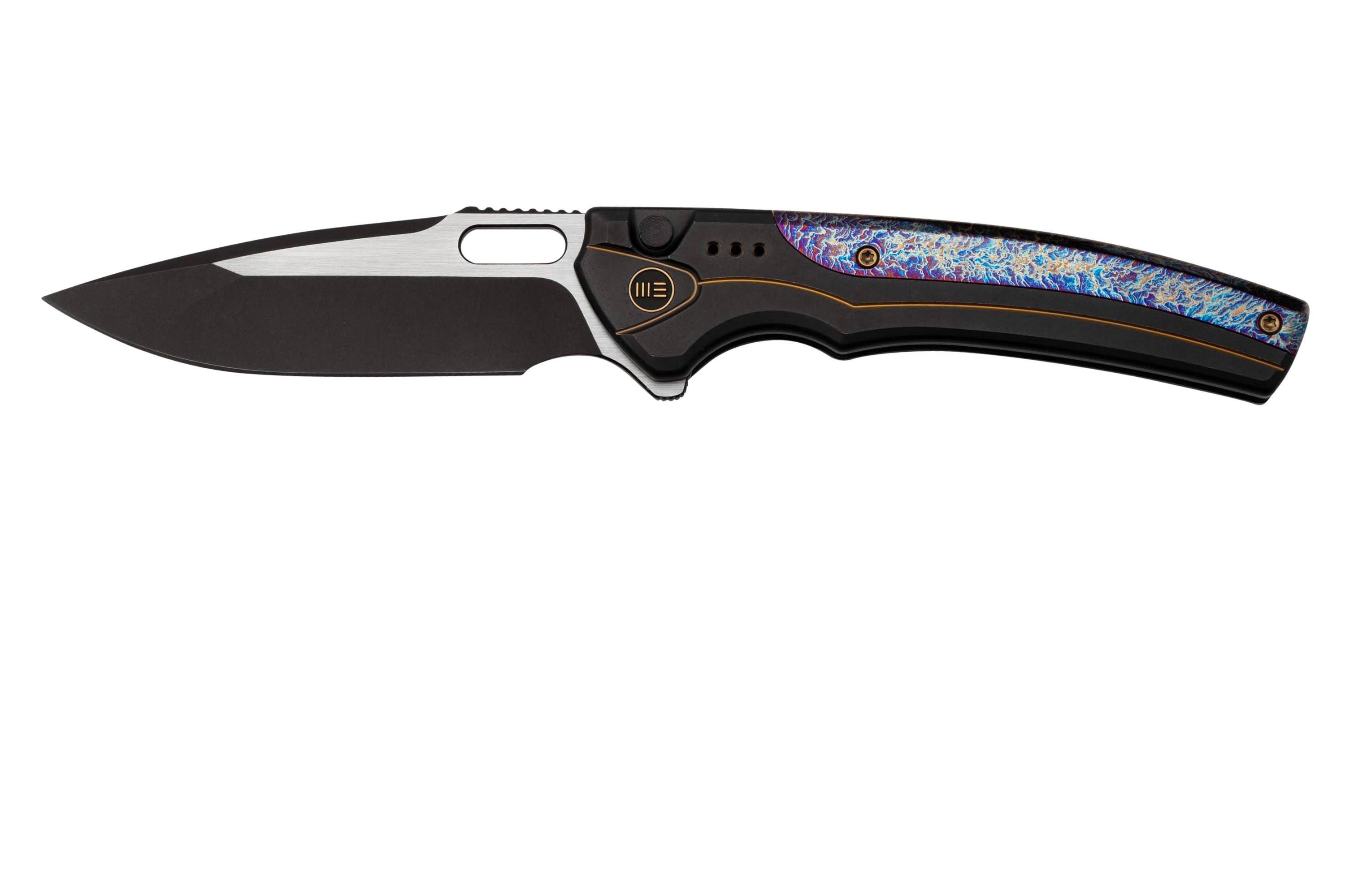 WE Knife Exciton Black Titanium Flamed Titanium, Black Stonewashed CPM ...