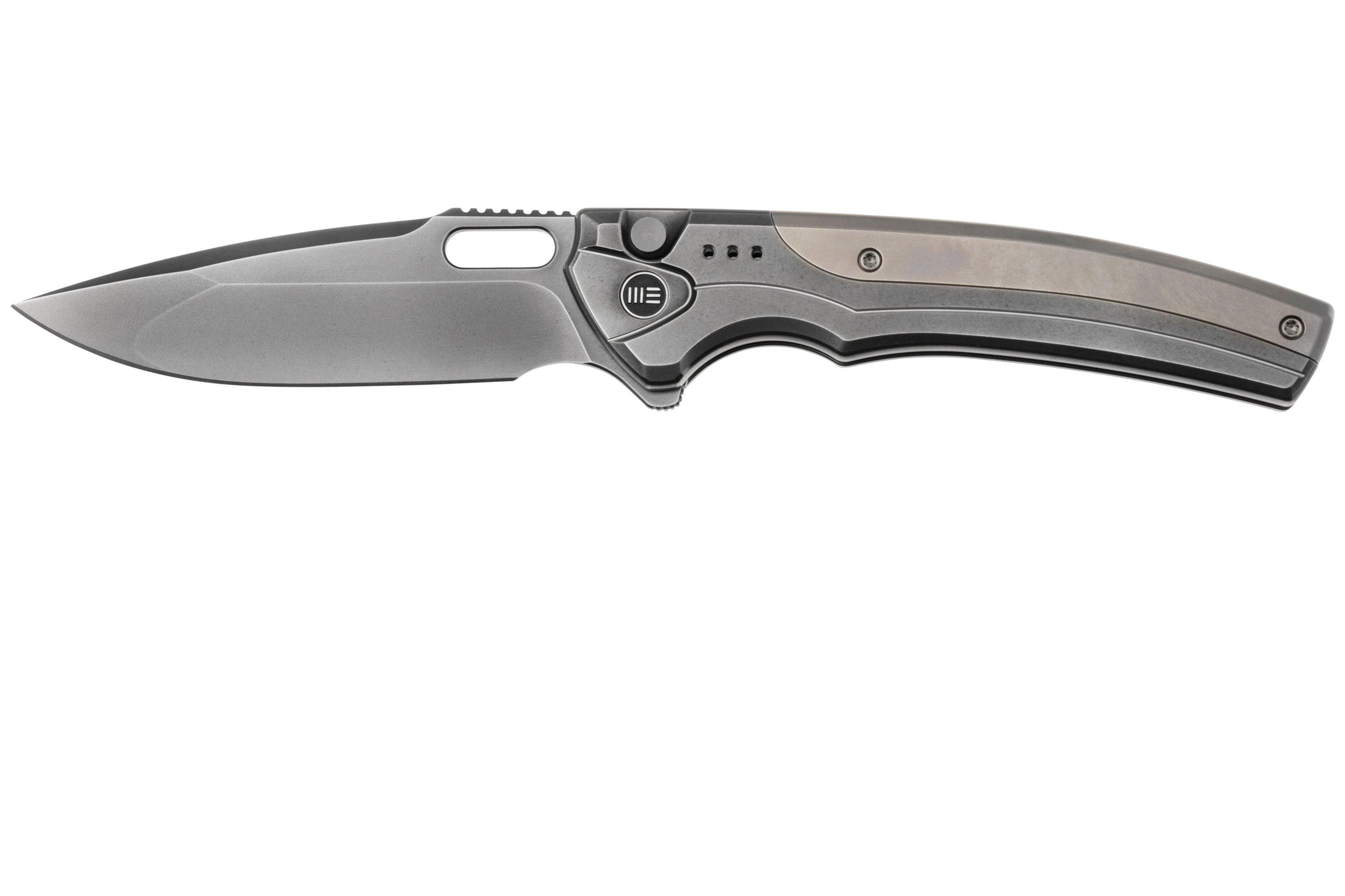 WE Knife Exciton WE22038A-7 Polished Gray CPM 20CV Blade, Polished Gray ...