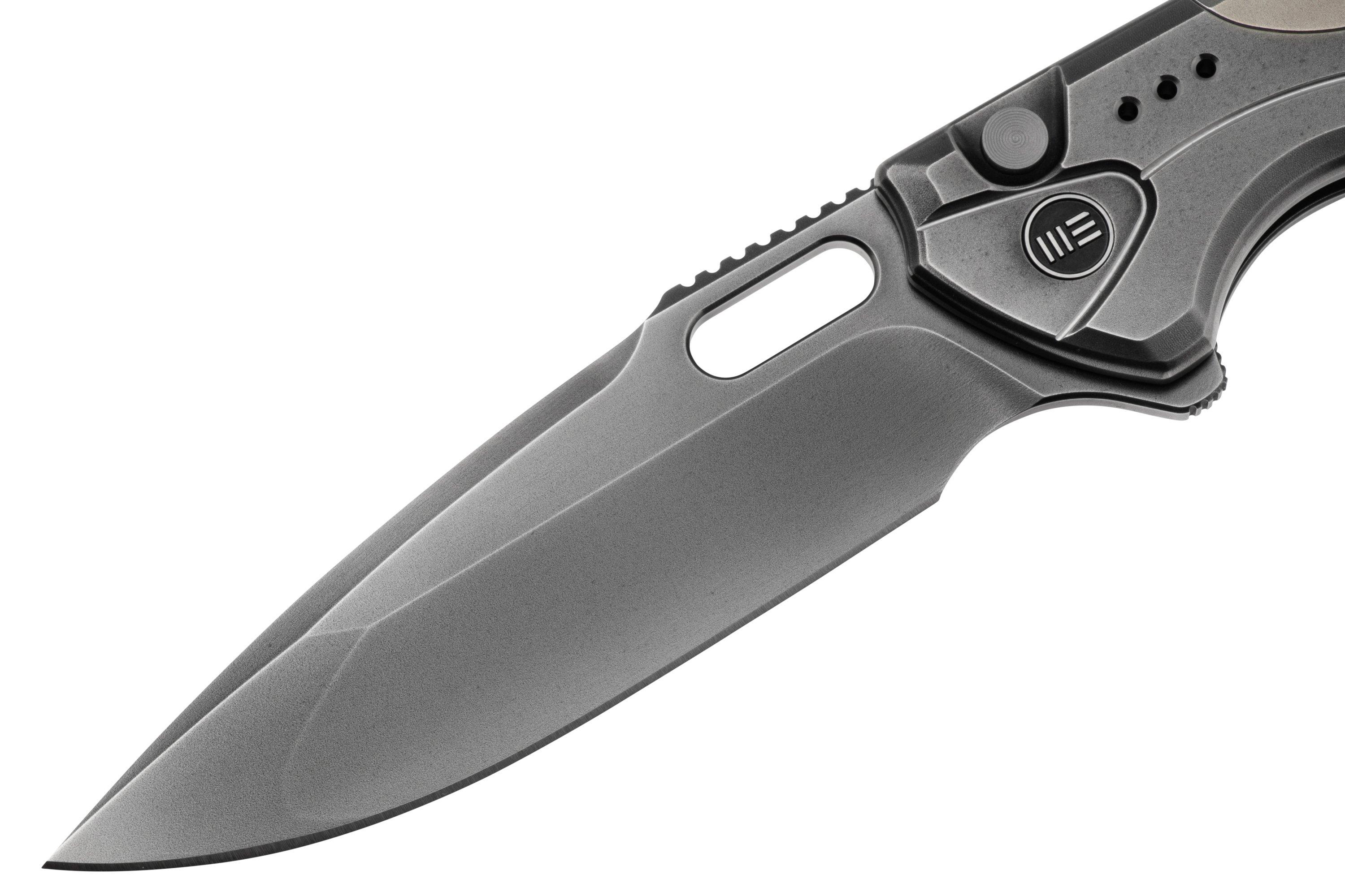 WE Knife Exciton WE22038A-7 Polished Gray CPM 20CV Blade, Polished Gray ...