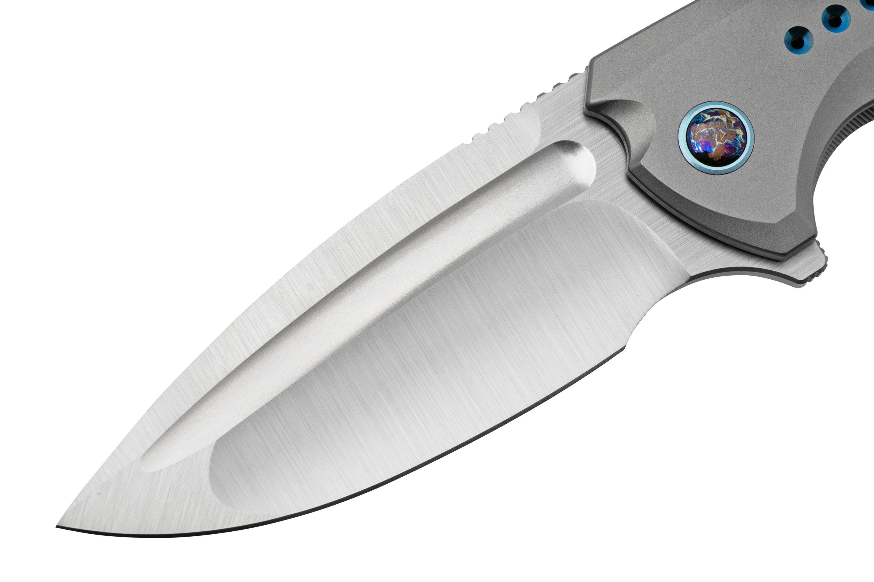 WE Knife Nexusia WE22044-2 Gray Titanium, Hand Polished Satin Blade ...