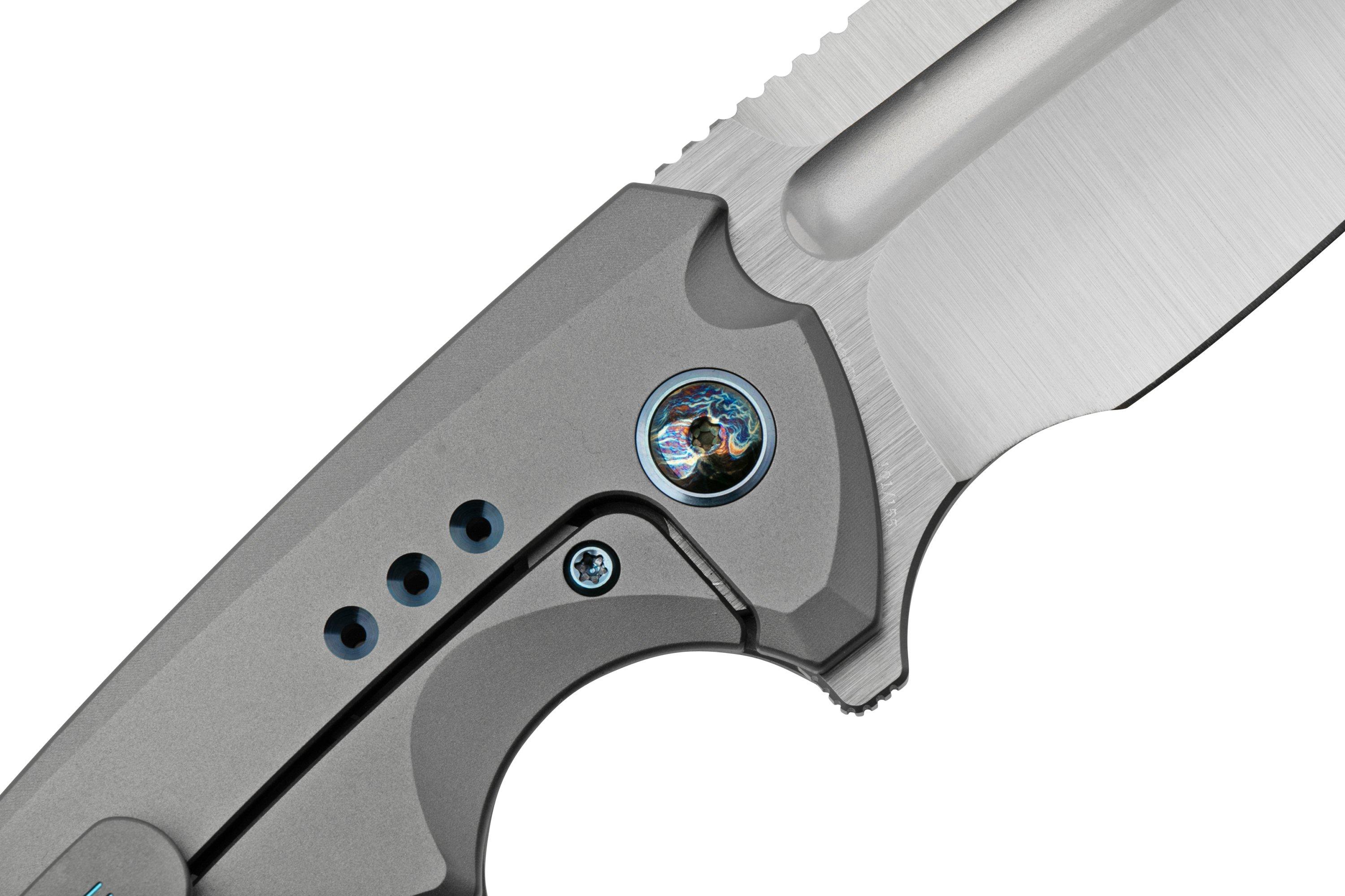 WE Knife Nexusia WE22044-2 Gray Titanium, Hand Polished Satin Blade ...