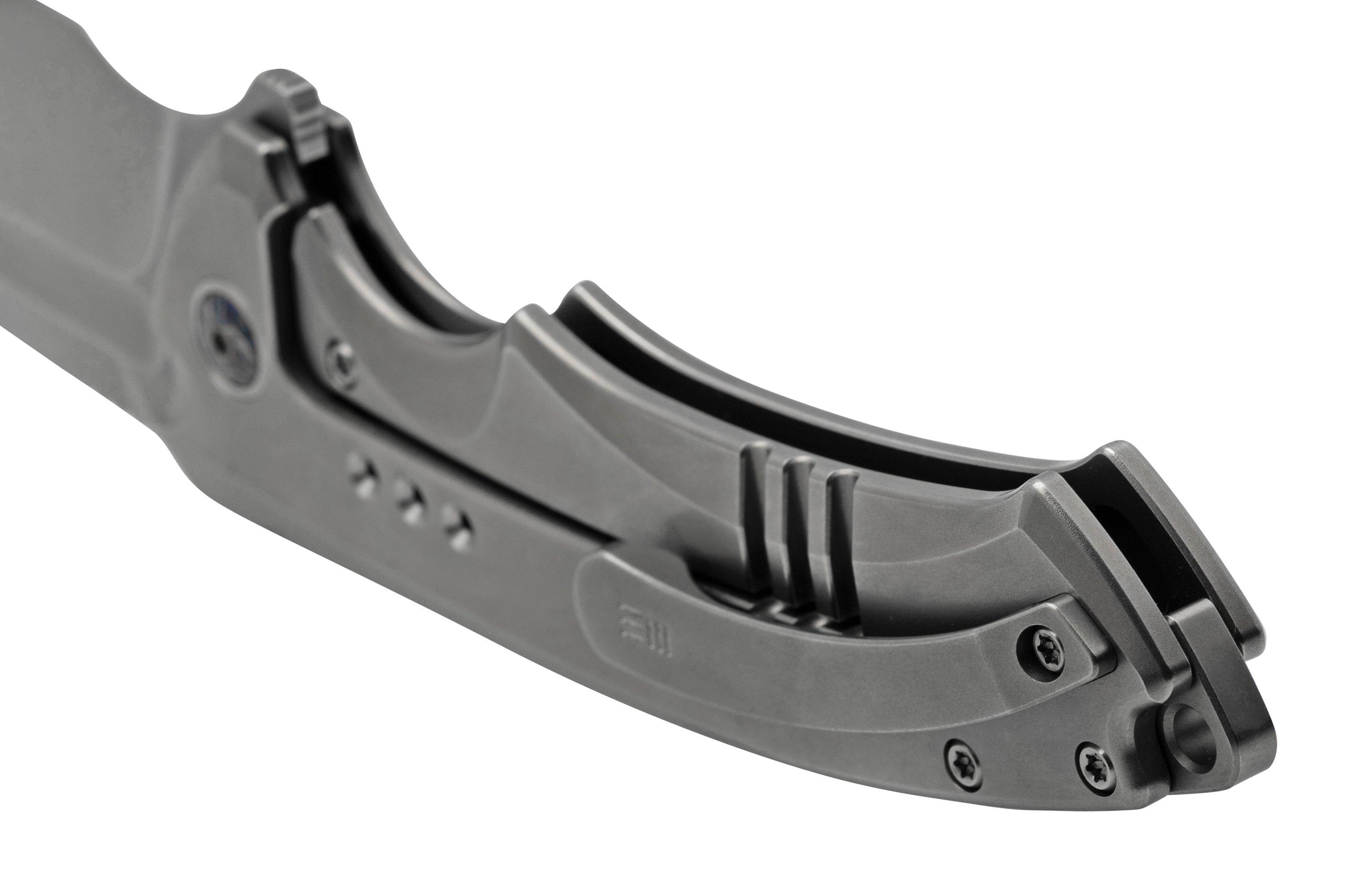 WE Knife Nexusia WE22044-4 Polished Bead Blasted Titanium, Polished ...