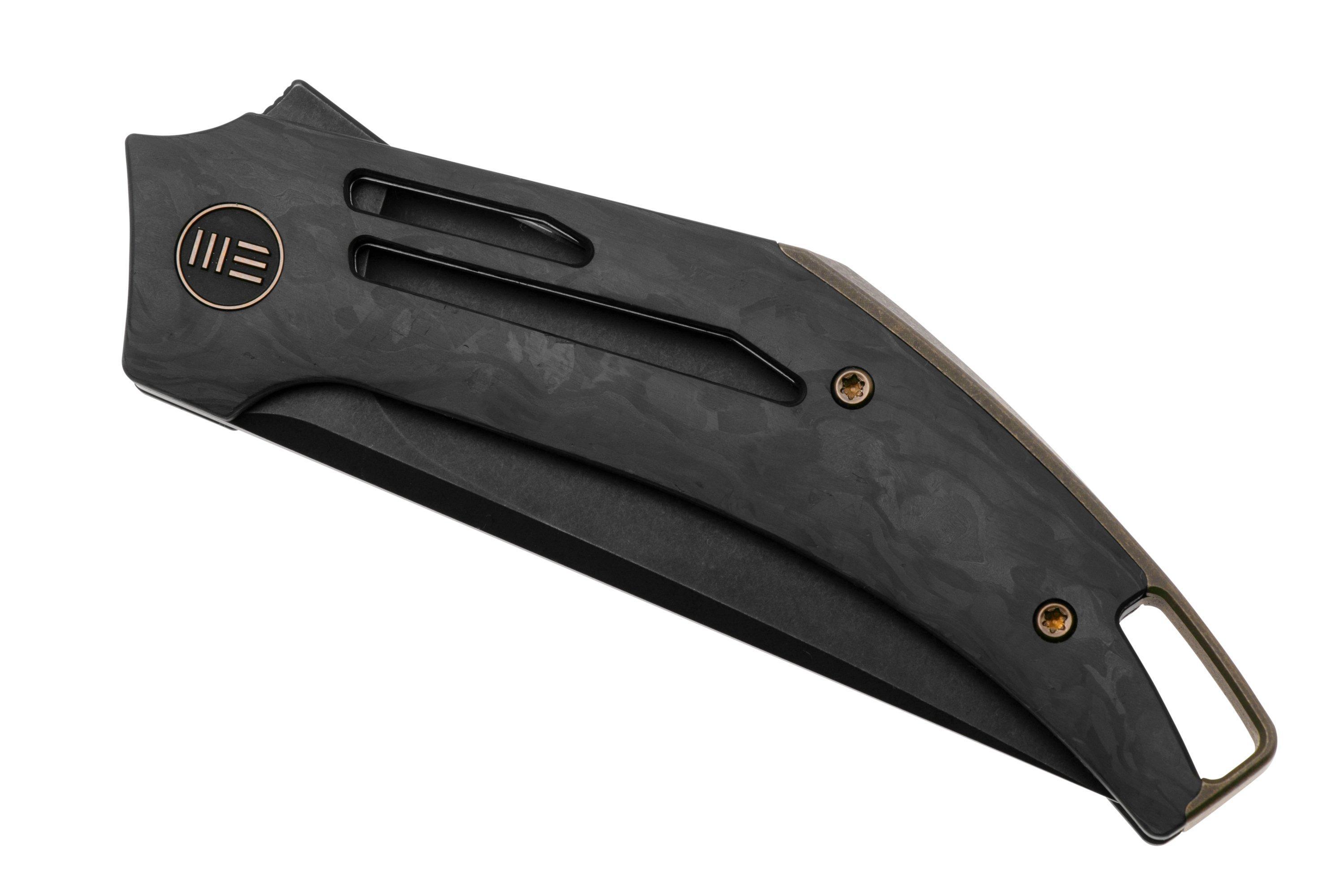 WE Knife Speedliner WE22045B-2 Black CPM 20CV, Shredded Carbon Fiber ...