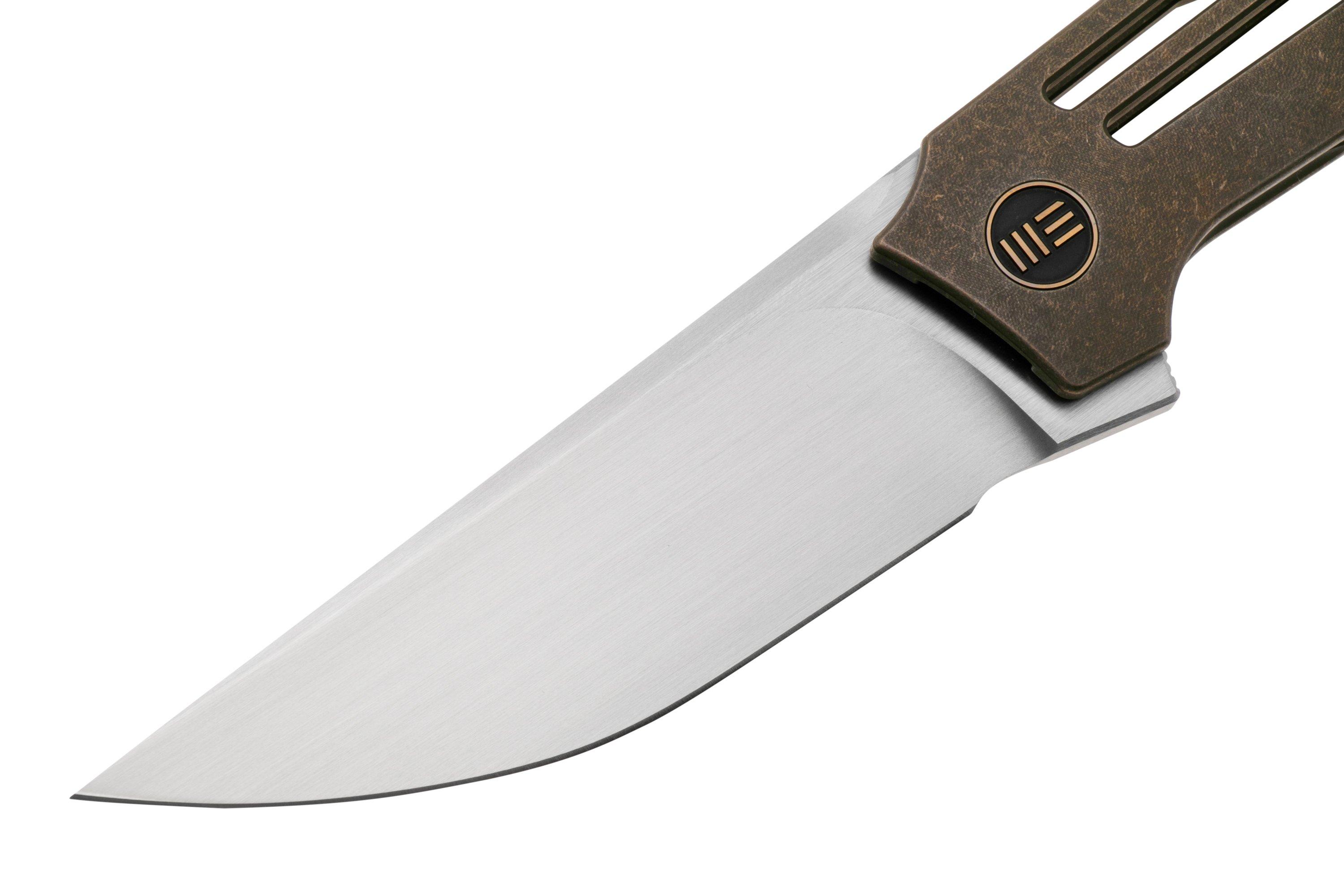 WE Knife Speedliner WE22045C-2 Hand Rubbed Satin CPM 20CV, Bronze ...