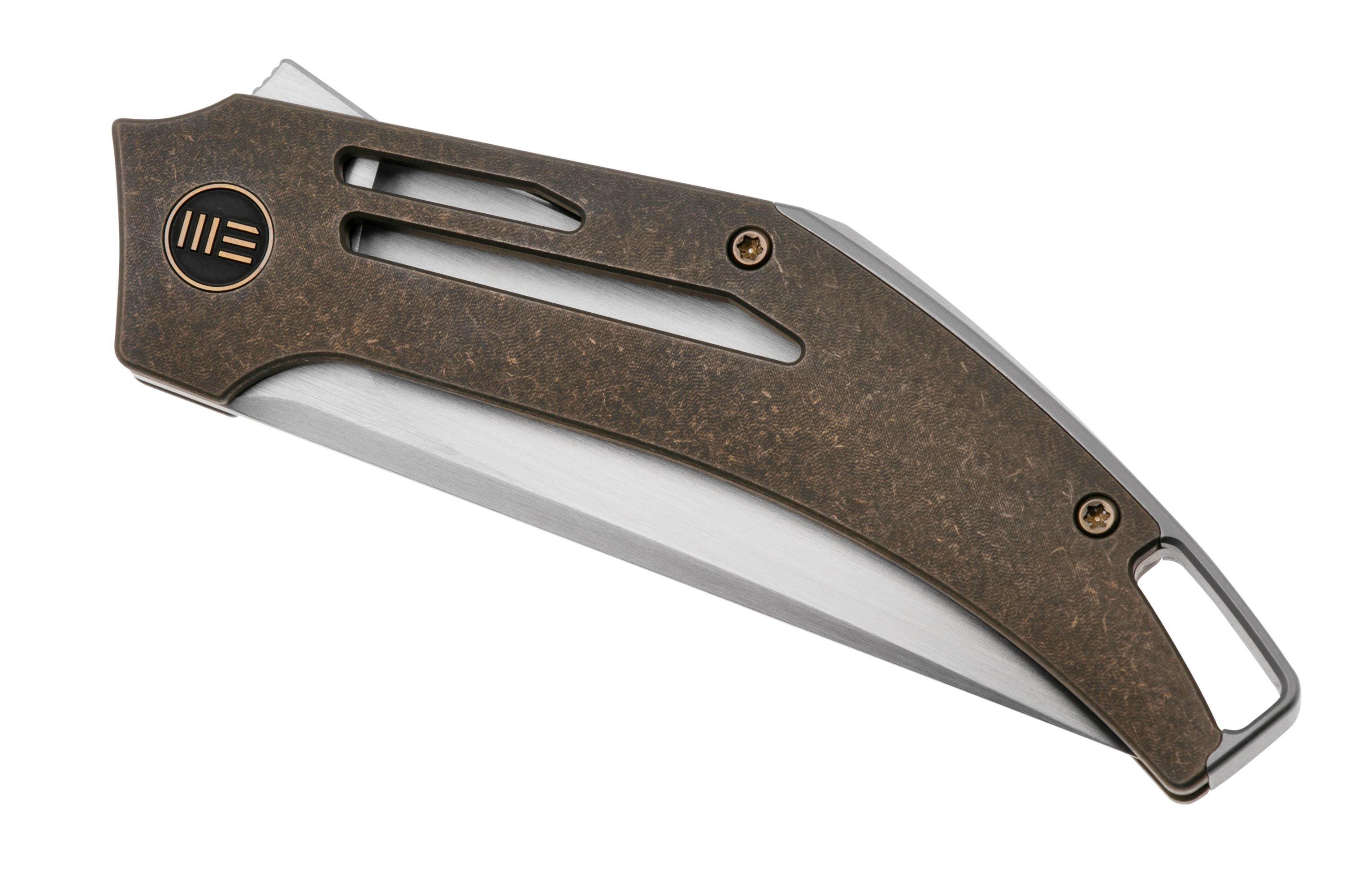 WE Knife Speedliner WE22045C-2 Hand Rubbed Satin CPM 20CV, Bronze ...