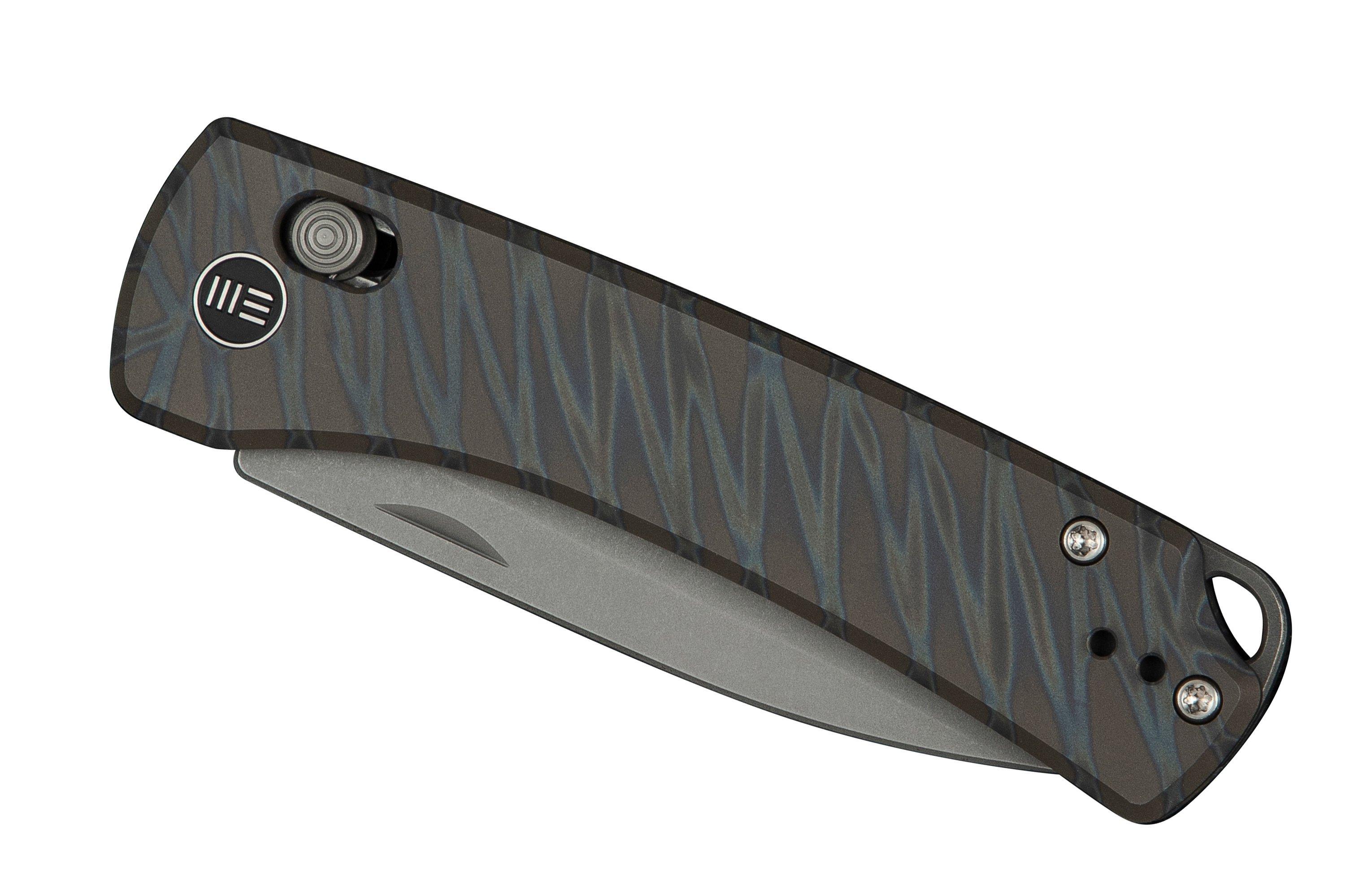 WE Knife Nightblade WE22046-3 Stonewash CPM 20CV, Tiger Stripe Flamed ...