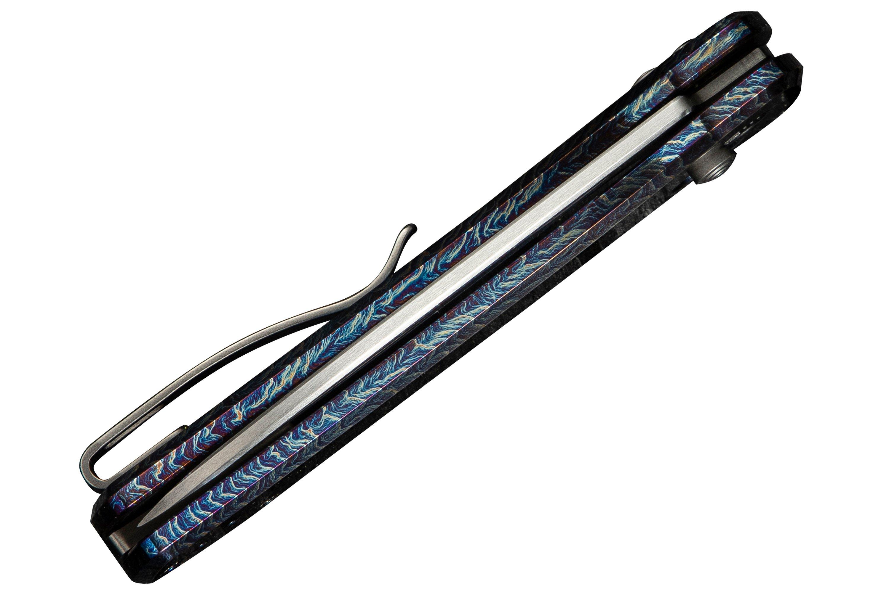 WE Knife Nightblade WE22046-4 Hand Rubbed CPM 20CV, Flamed Titanium ...