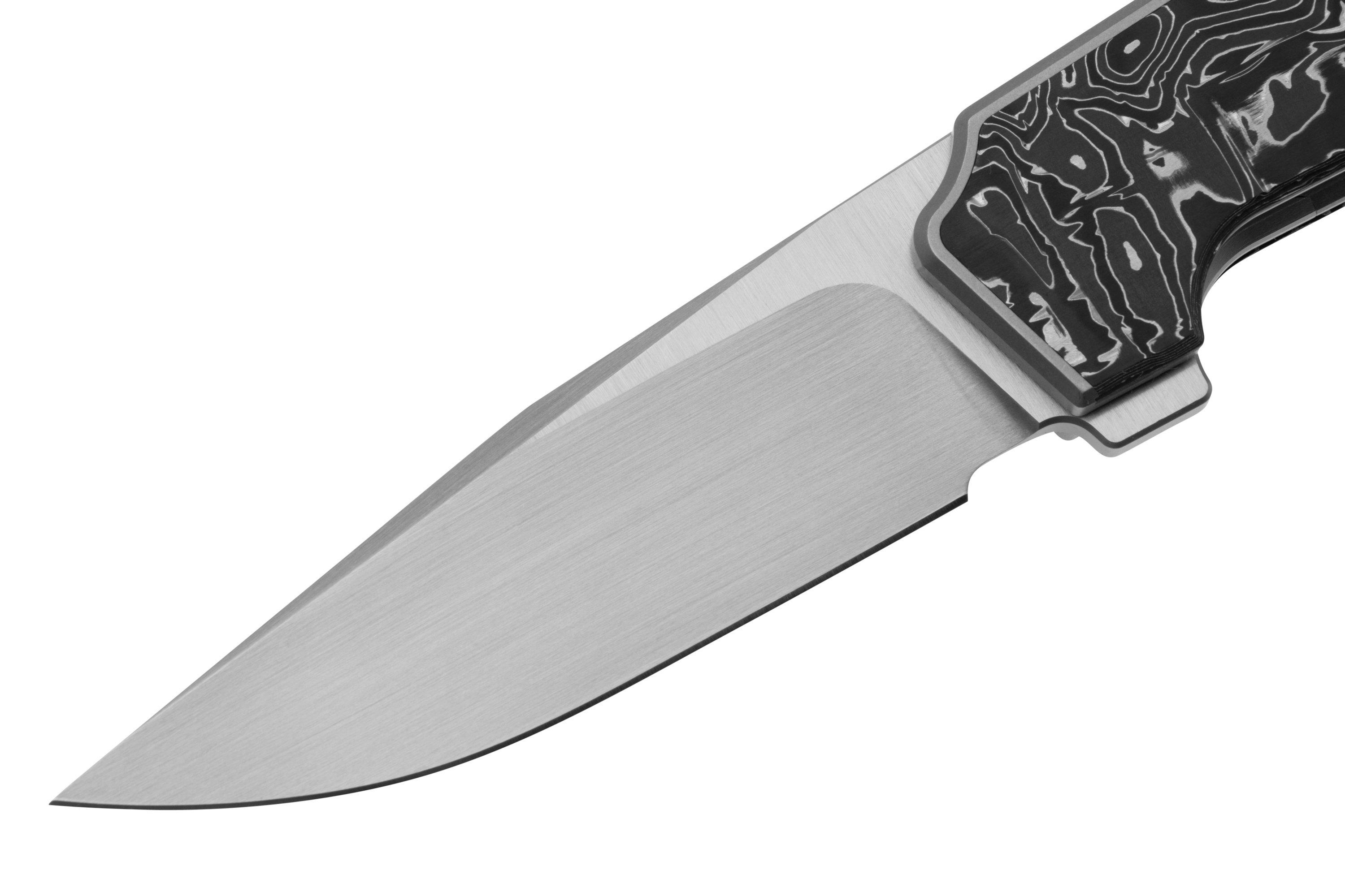 WE Knife OAO One And Only WE23001-1, Satin CPM 20 CV, Gray Titanium Aluminium Foil Carbon Fiber ...