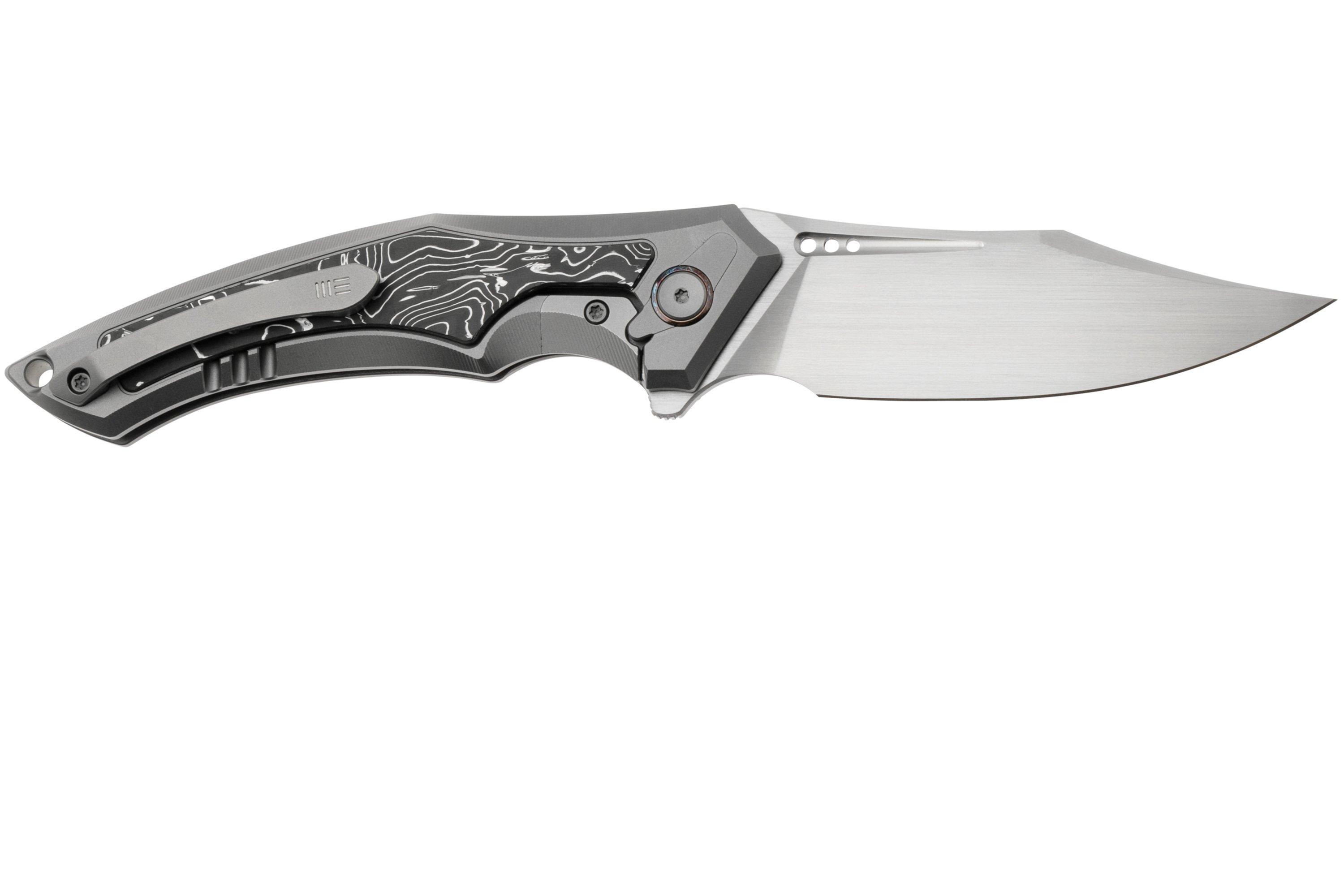 WE Knife Orpheus WE23009-2 CPM 20CV, Gray Titanium, Aluminium Foil Carbon Fiber, coltello da ...