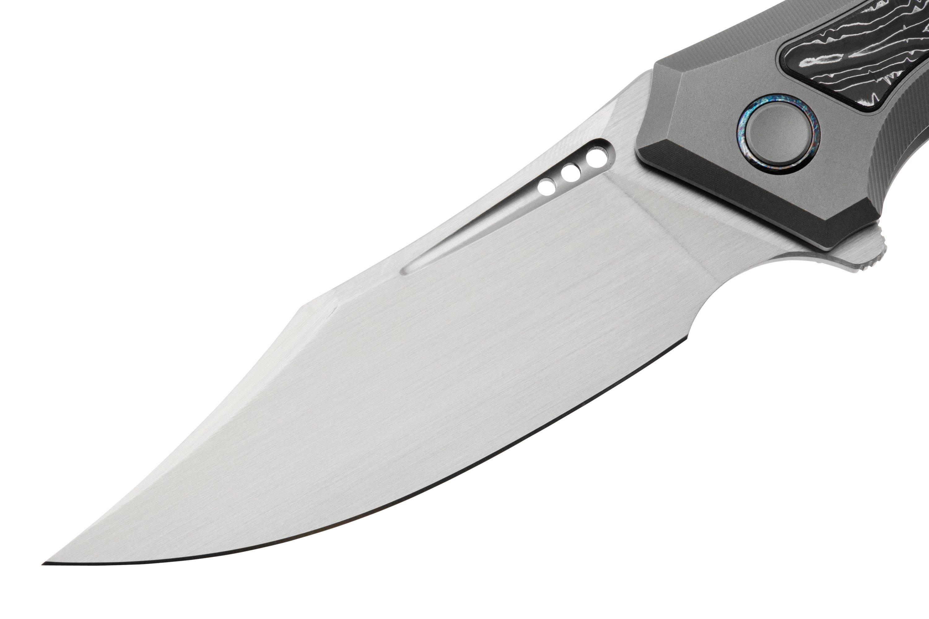WE Knife Orpheus WE23009-2 CPM 20CV, Gray Titanium, Aluminium Foil Carbon Fiber, coltello da ...