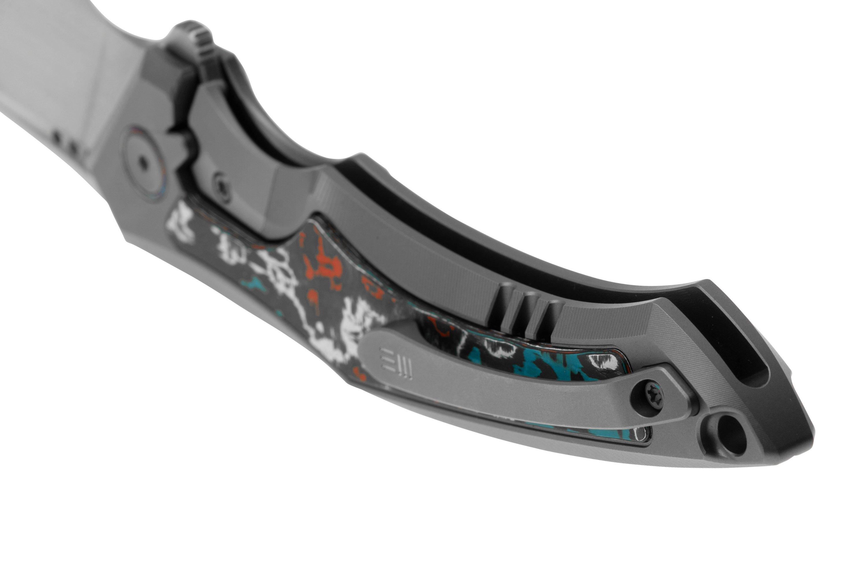 WE Knife Orpheus WE23009-4 CPM 20CV, Gray Titanium, Nebula Fat Carbon ...