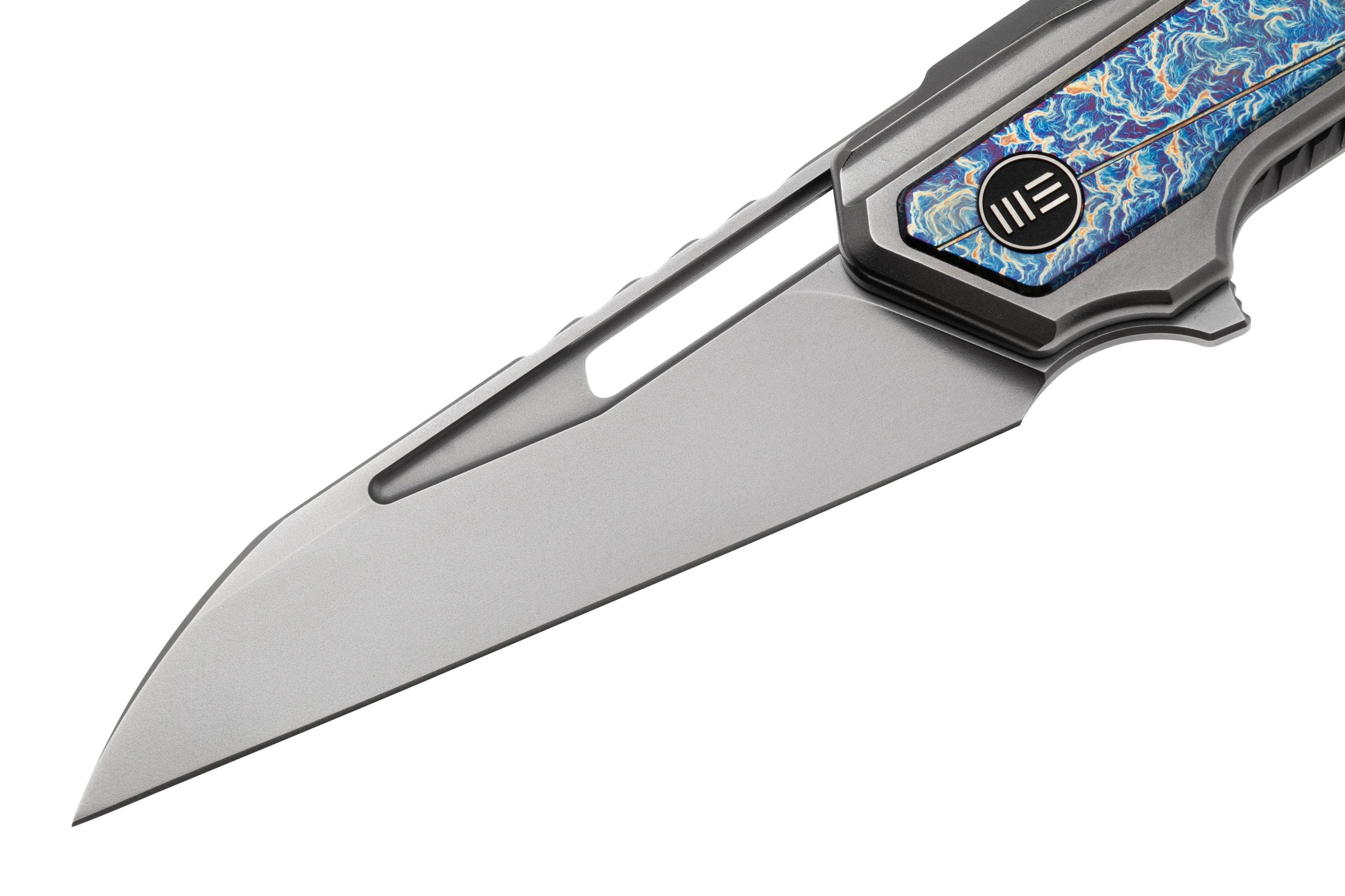 WE Knife Falcaria WE23012B-1 Polished Bead Blasted CPM 20CV, Polished ...