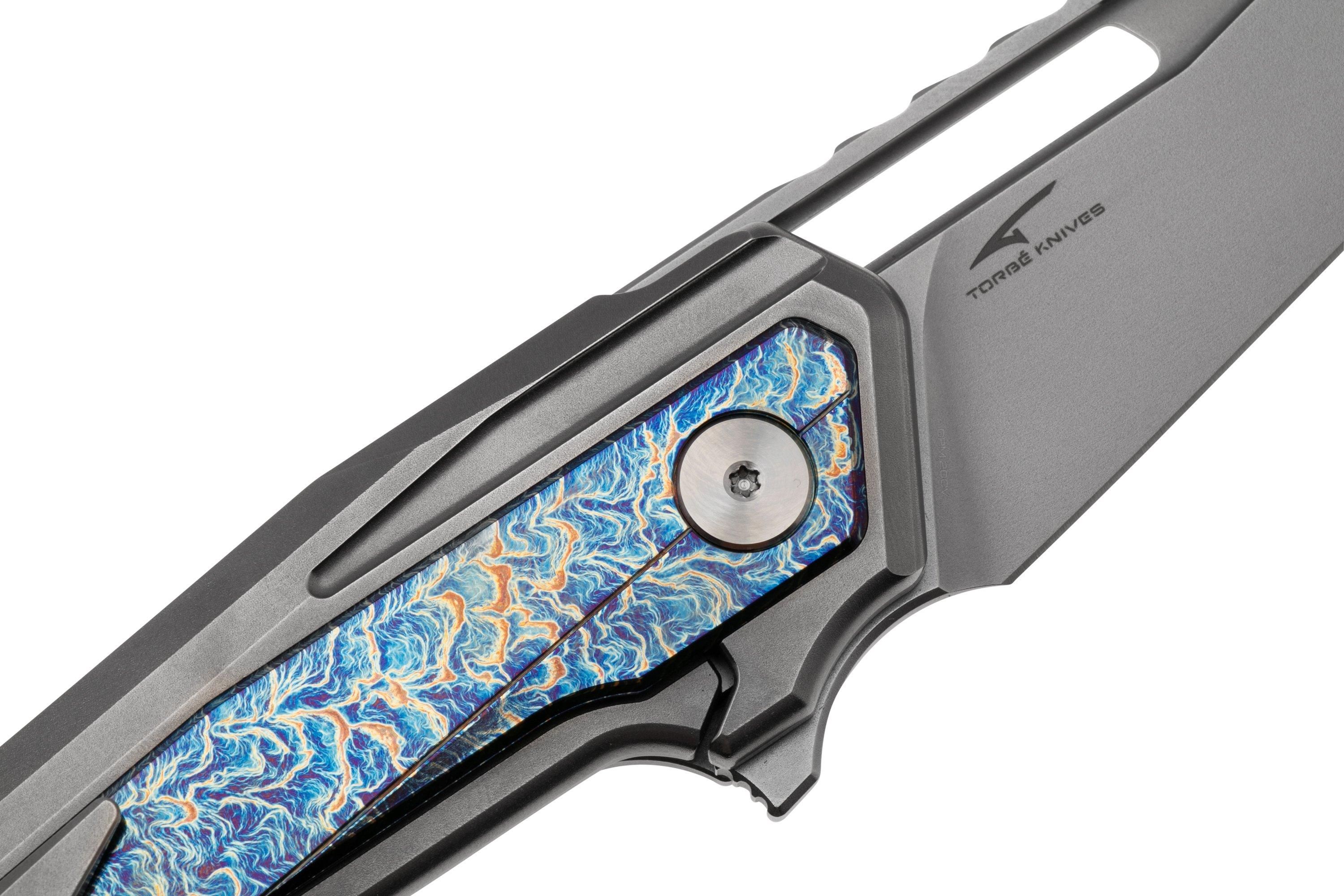 WE Knife Falcaria WE23012B-1 Polished Bead Blasted CPM 20CV, Polished ...