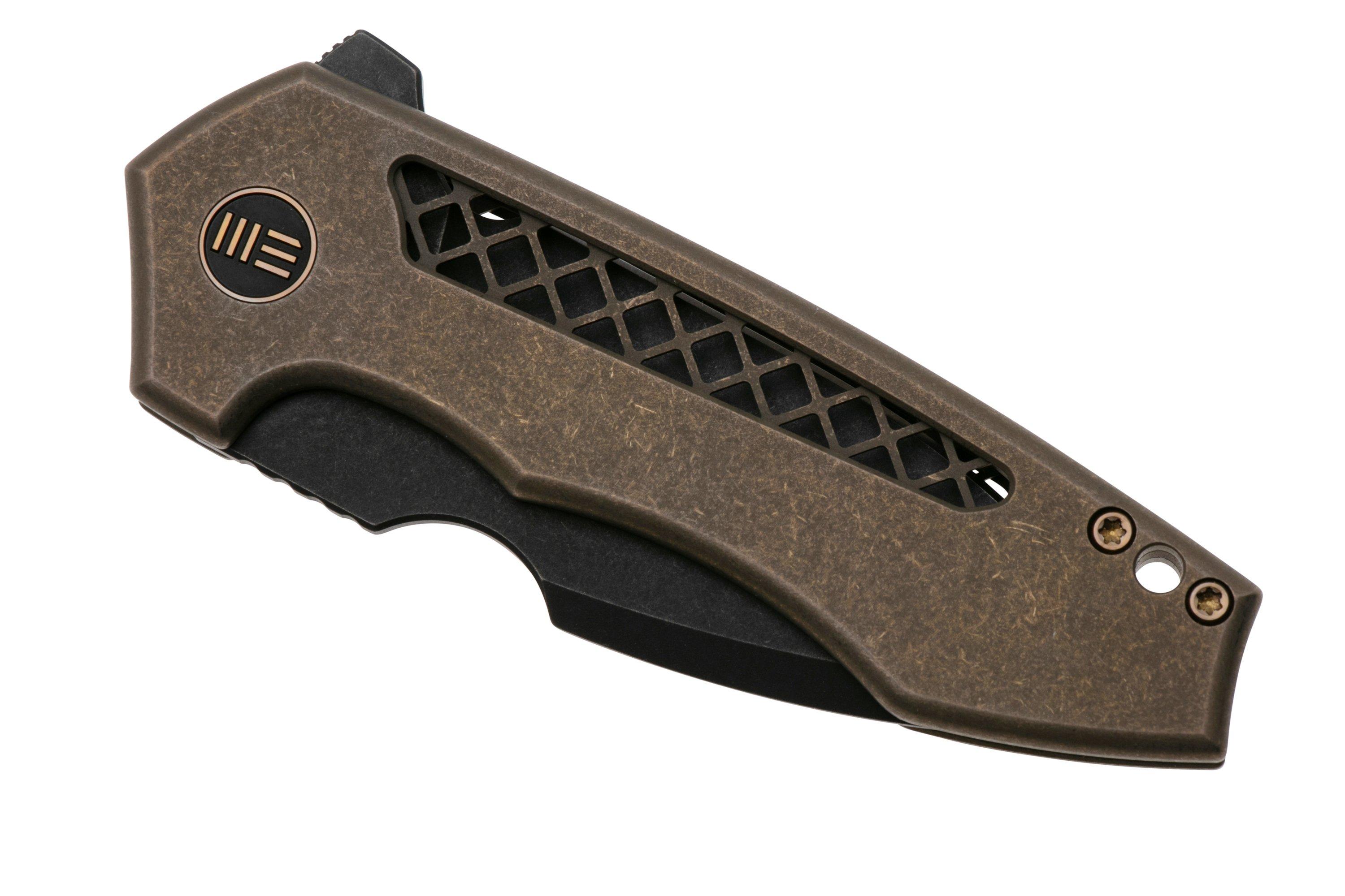 WE Knife Harpen WE23019-3 Bronze Titanium, pocket knife, Michael Burch ...