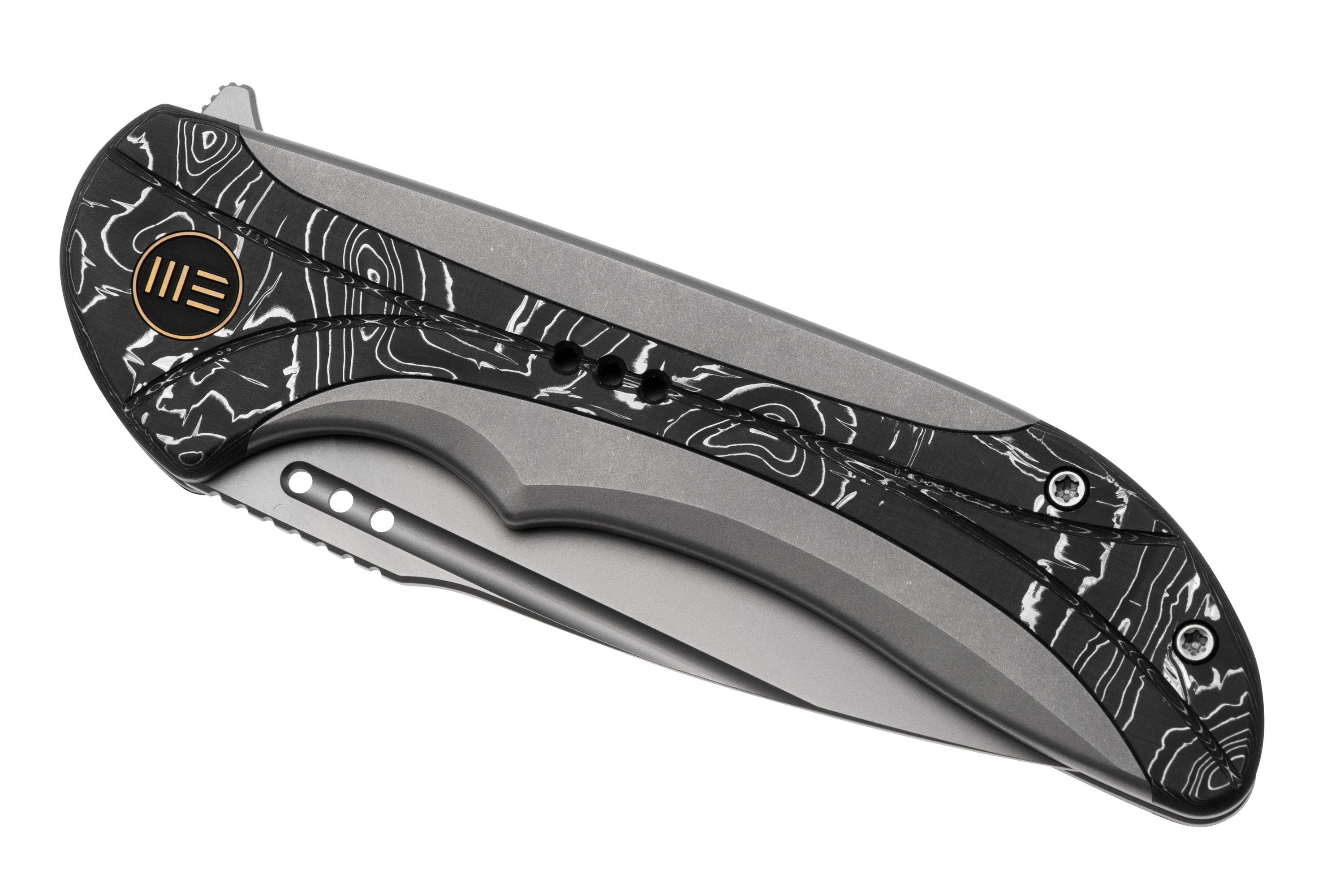 WE Knife Equivik WE23020-1 Stonewashed CPM 20CV, Grey Titanium ...