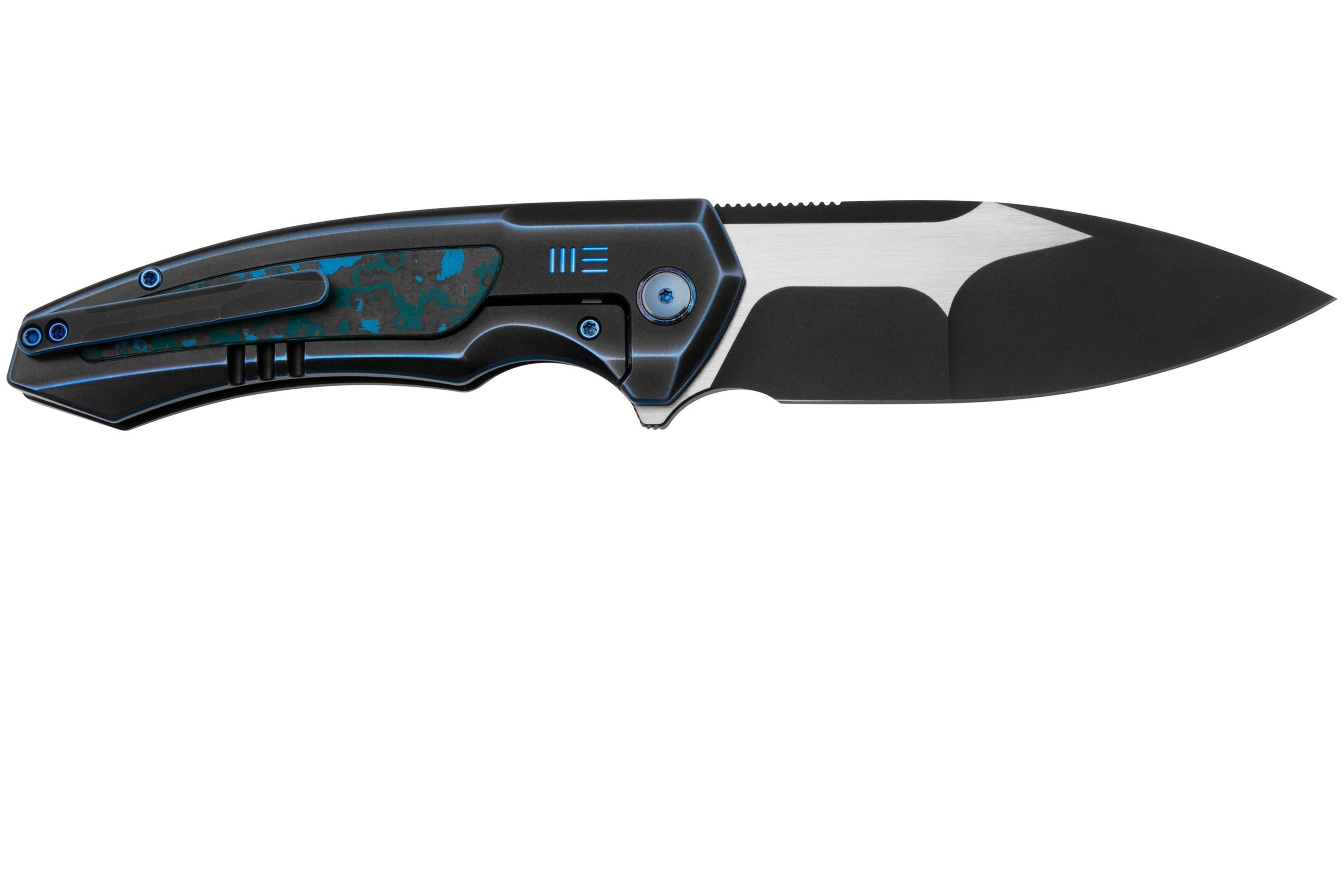 WE Knife Hyperactive WE23030-3 Blackwashed Satin Flat Vanax, Blue/Black ...