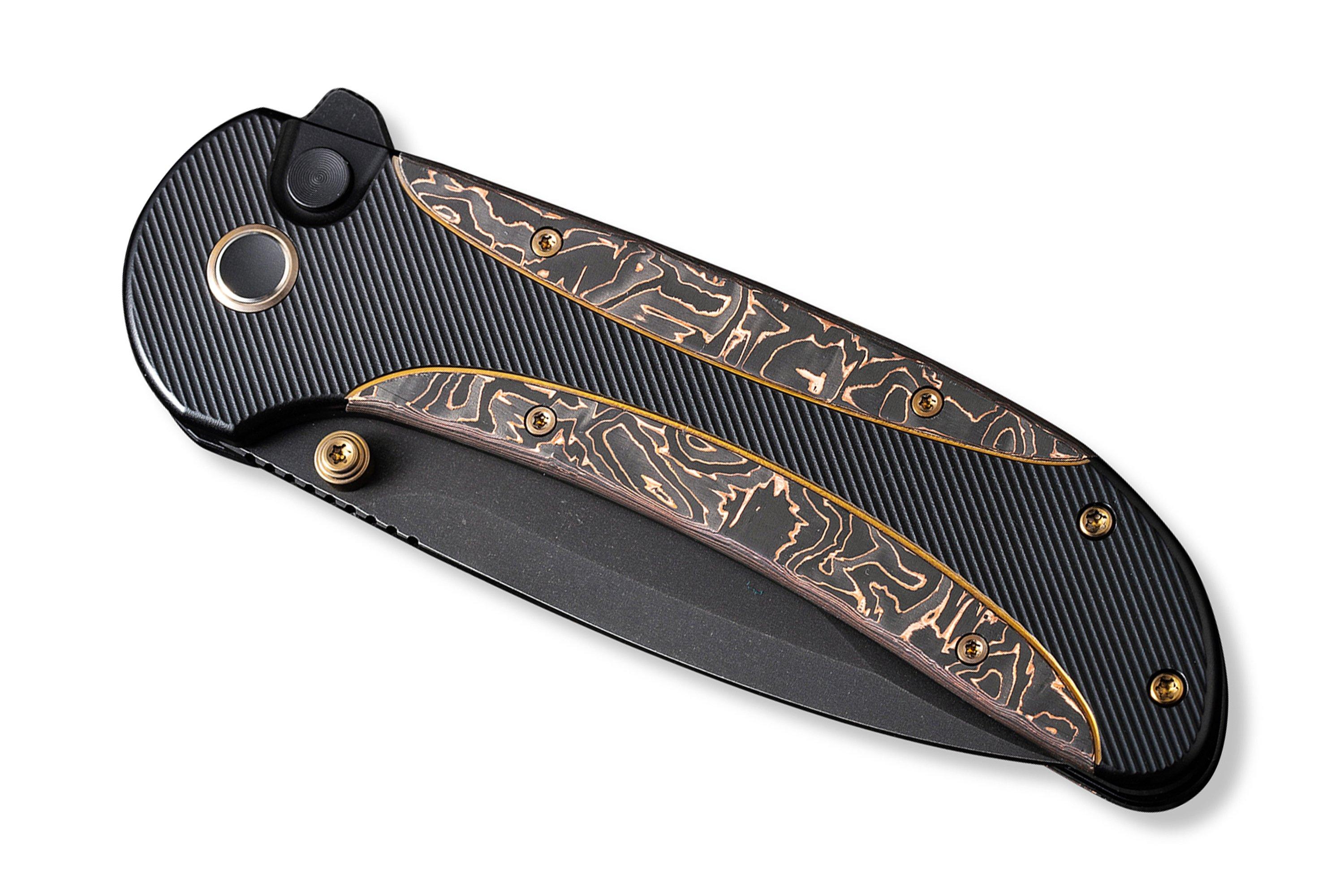 WE Knife Zizzit WE23031-1 Blackwashed CPM 20CV, Black Titanium Handle ...