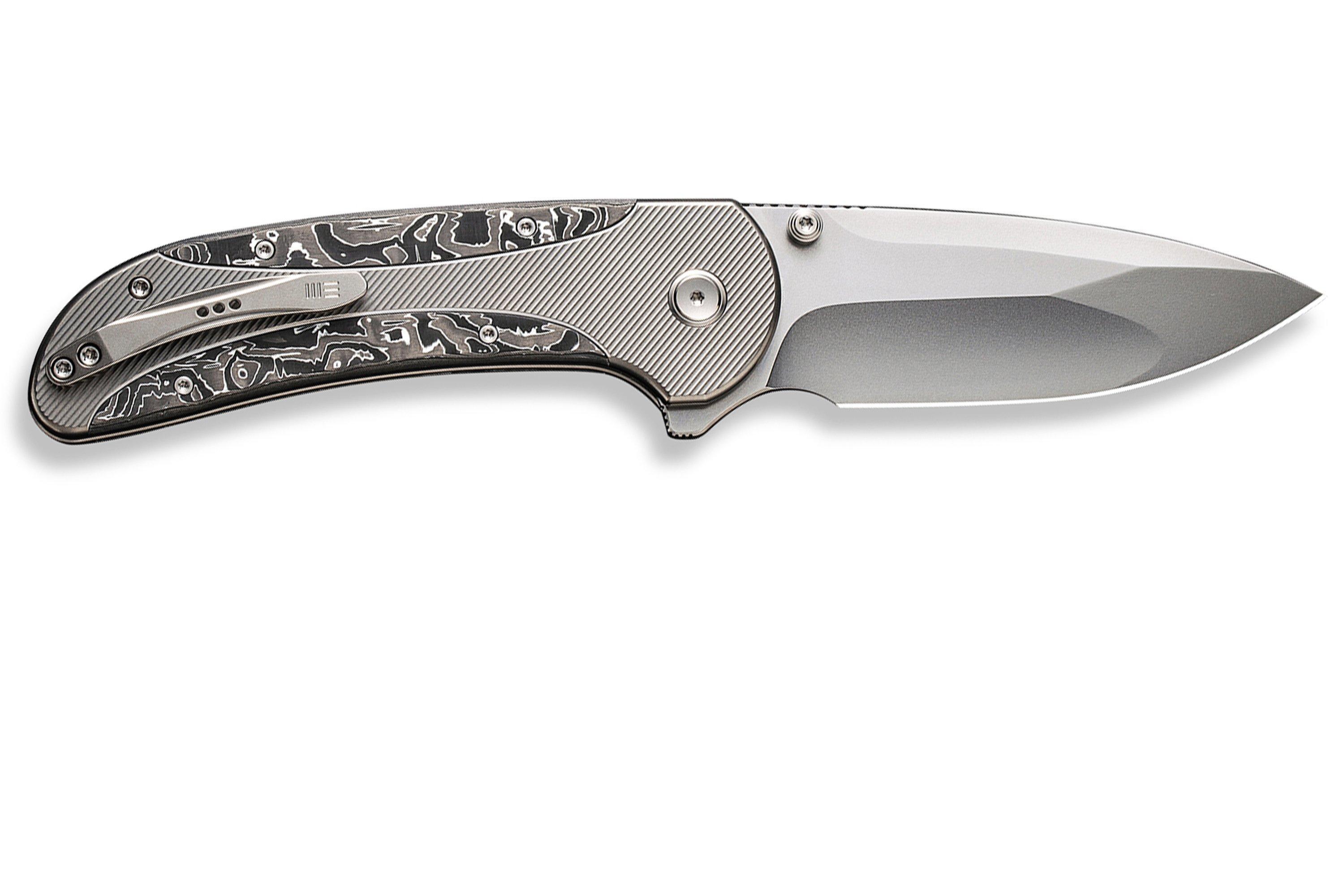 WE Knife Zizzit WE23031-2 Bead Blasted CPM 20CV, Polished Bead Blasted ...