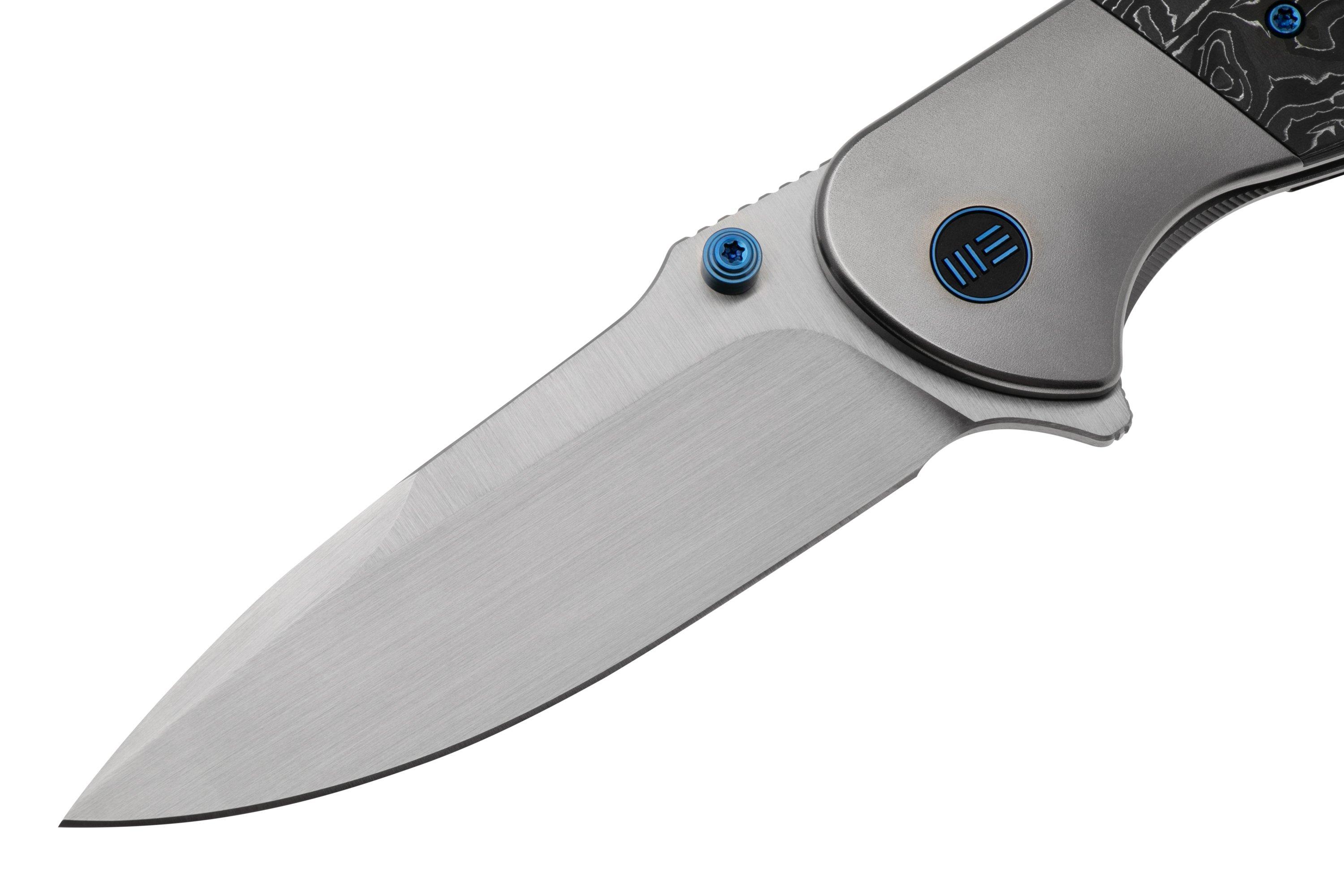 WE Knife Nitro OG WE23035-3 Hand Rubbed Satin CPM 20CV, Polished Bead Blasted Titanium, Aluminum ...