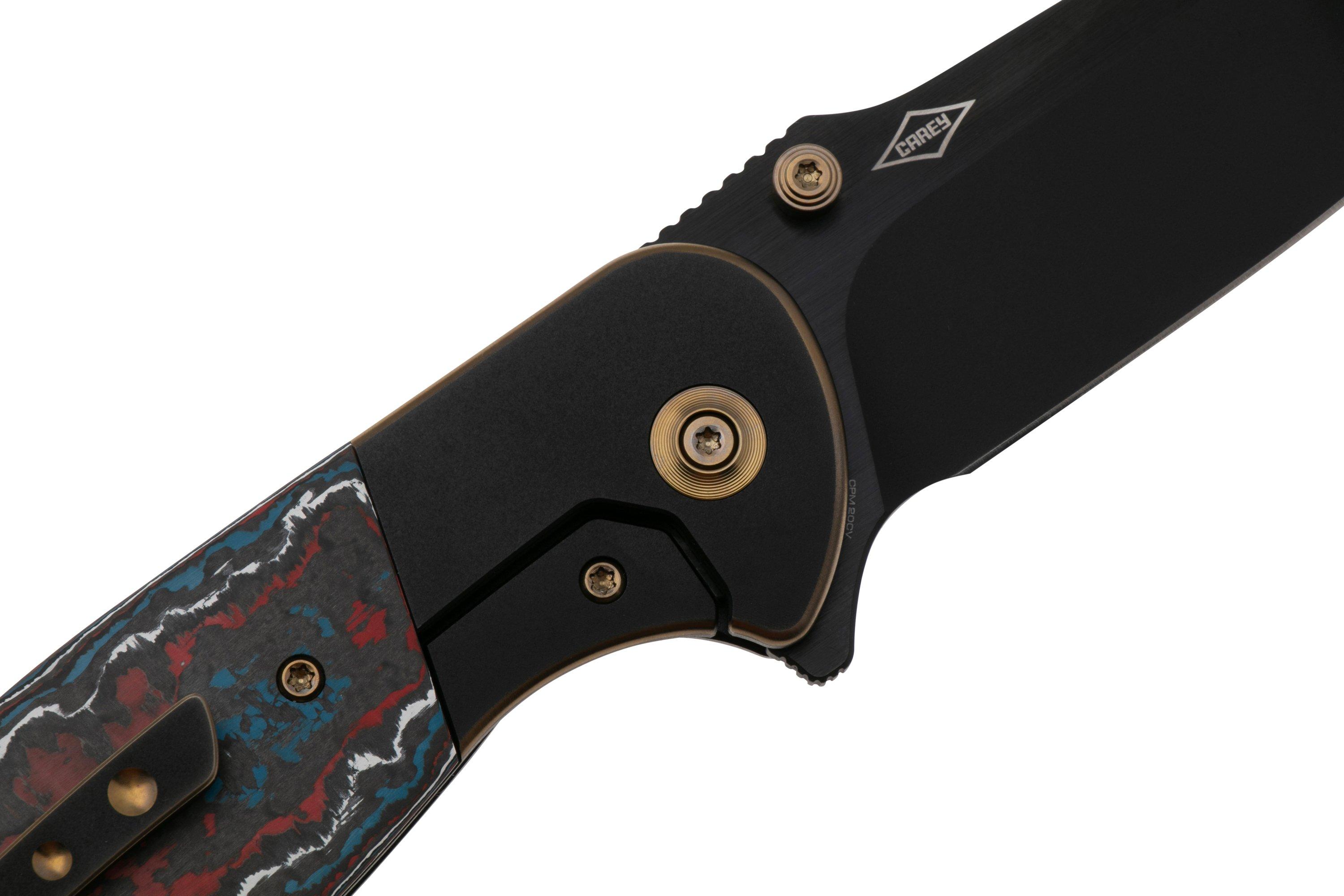 WE Knife Nitro OG WE23035-4 Blackwashed, Black Brushed Flats CPM 20CV ...