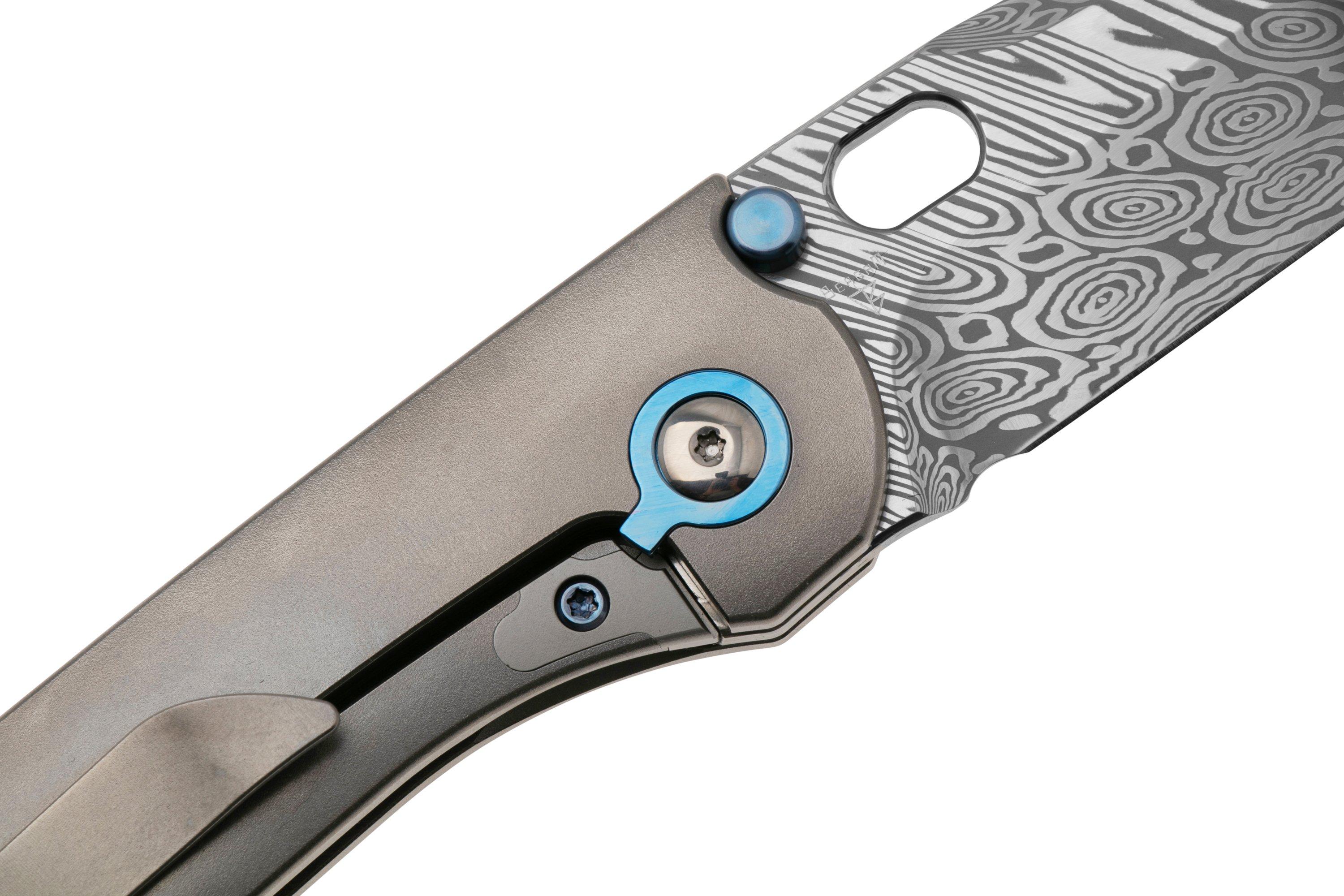WE Knife Attor WE23037-DS1 Heimskringla Damasteel, Polished Bead ...