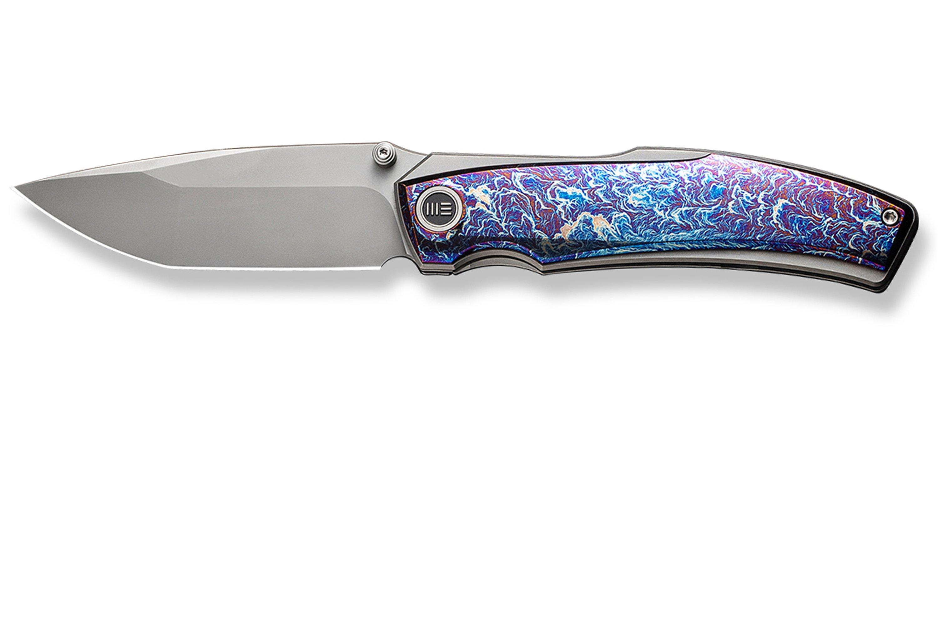 WE Knife Swordfin WE23067-1 Bead Blasted CPM 20CV, Flamed Titanium Gray ...