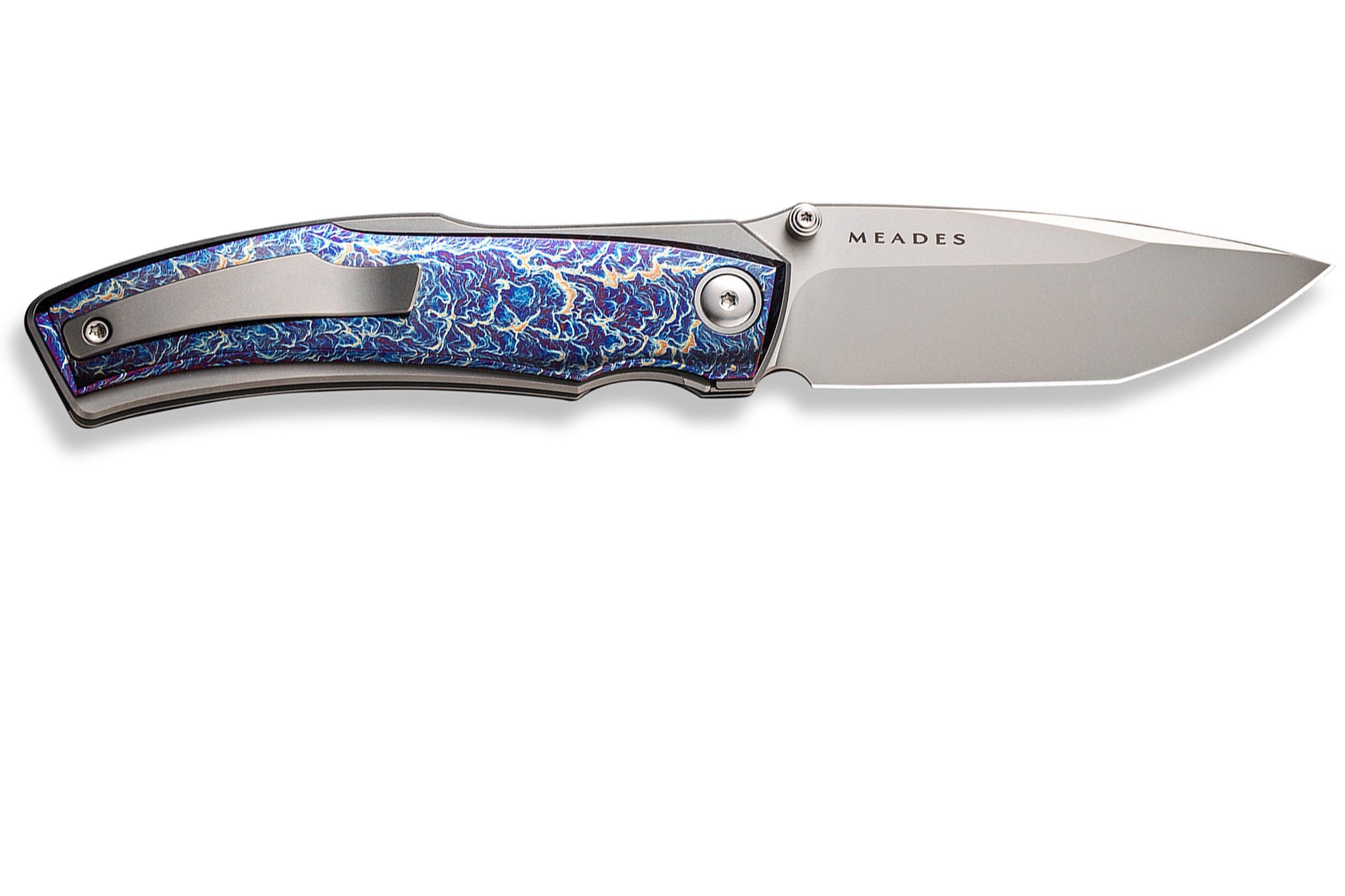 WE Knife Swordfin WE23067-1 Bead Blasted CPM 20CV, Flamed Titanium Gray ...