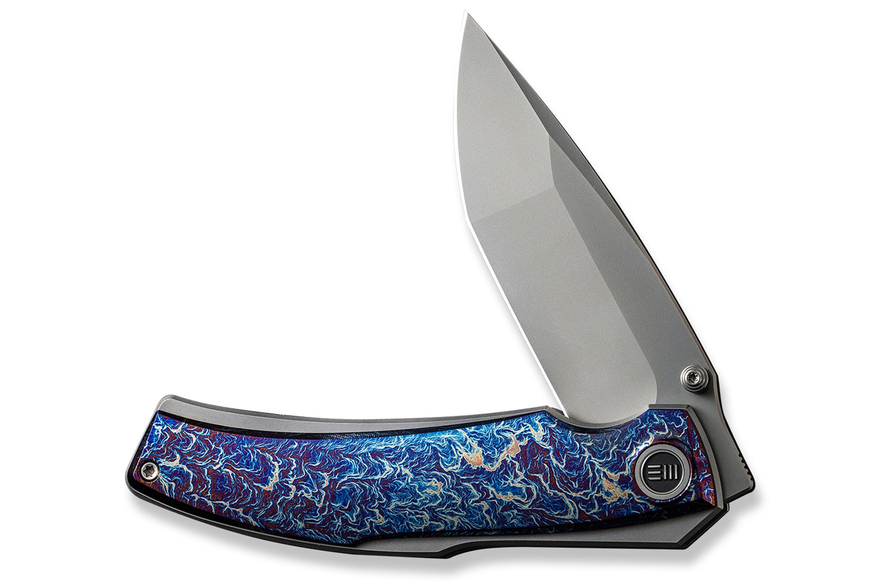 WE Knife Swordfin WE23067-1 Bead Blasted CPM 20CV, Flamed Titanium Gray ...