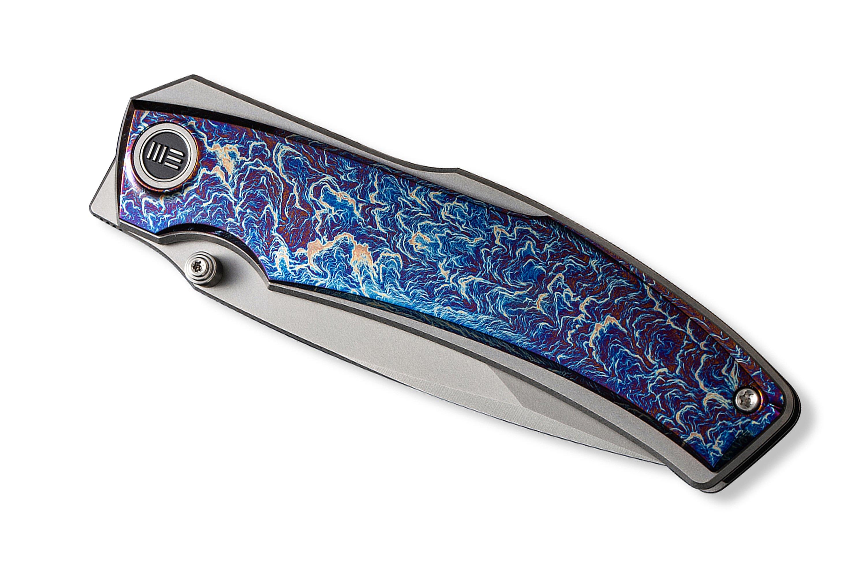 WE Knife Swordfin WE23067-1 Bead Blasted CPM 20CV, Flamed Titanium Gray ...