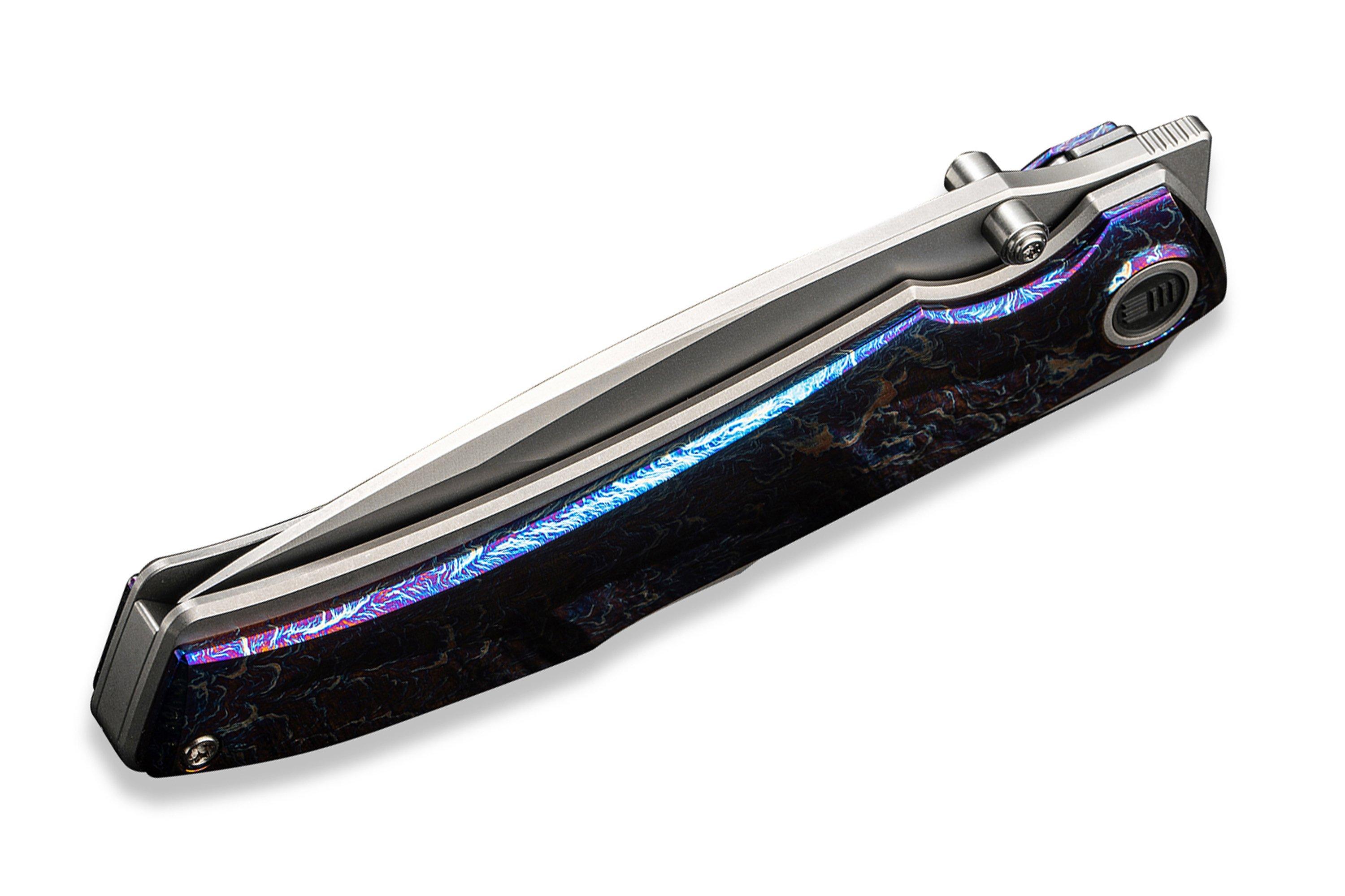 WE Knife Swordfin WE23067-1 Bead Blasted CPM 20CV, Flamed Titanium Gray ...