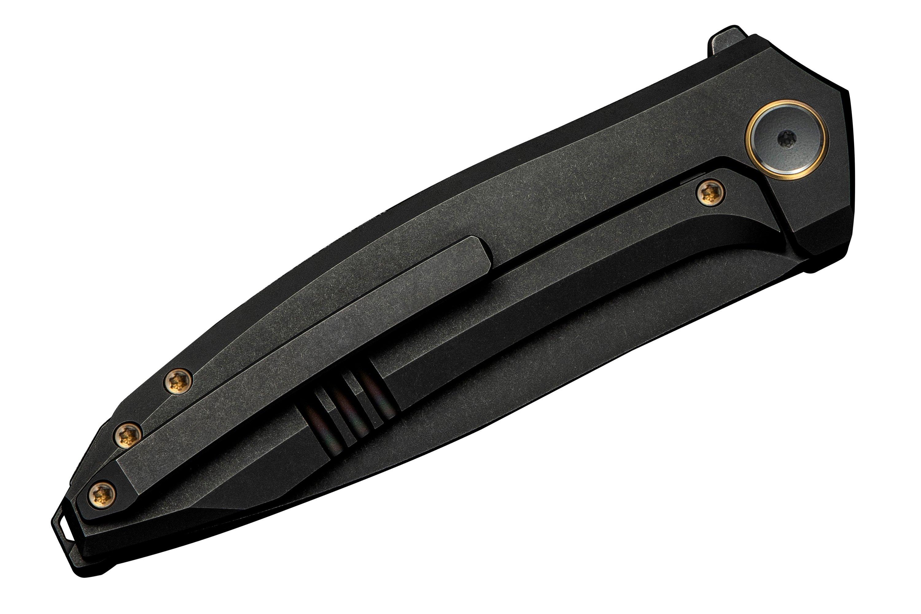WE Knife Acuminal WE23070-1 Black Vanax, Black Titanium, pocket knife ...