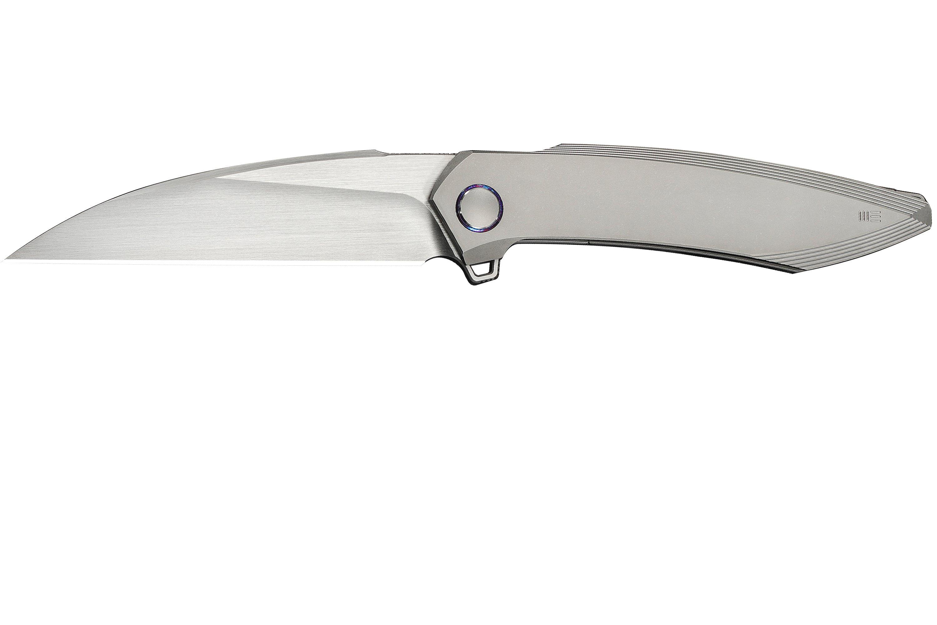 WE Knife Fluxor WE23071-2 Hand Rubbed Satin M390, Gray Titanium, pocket ...