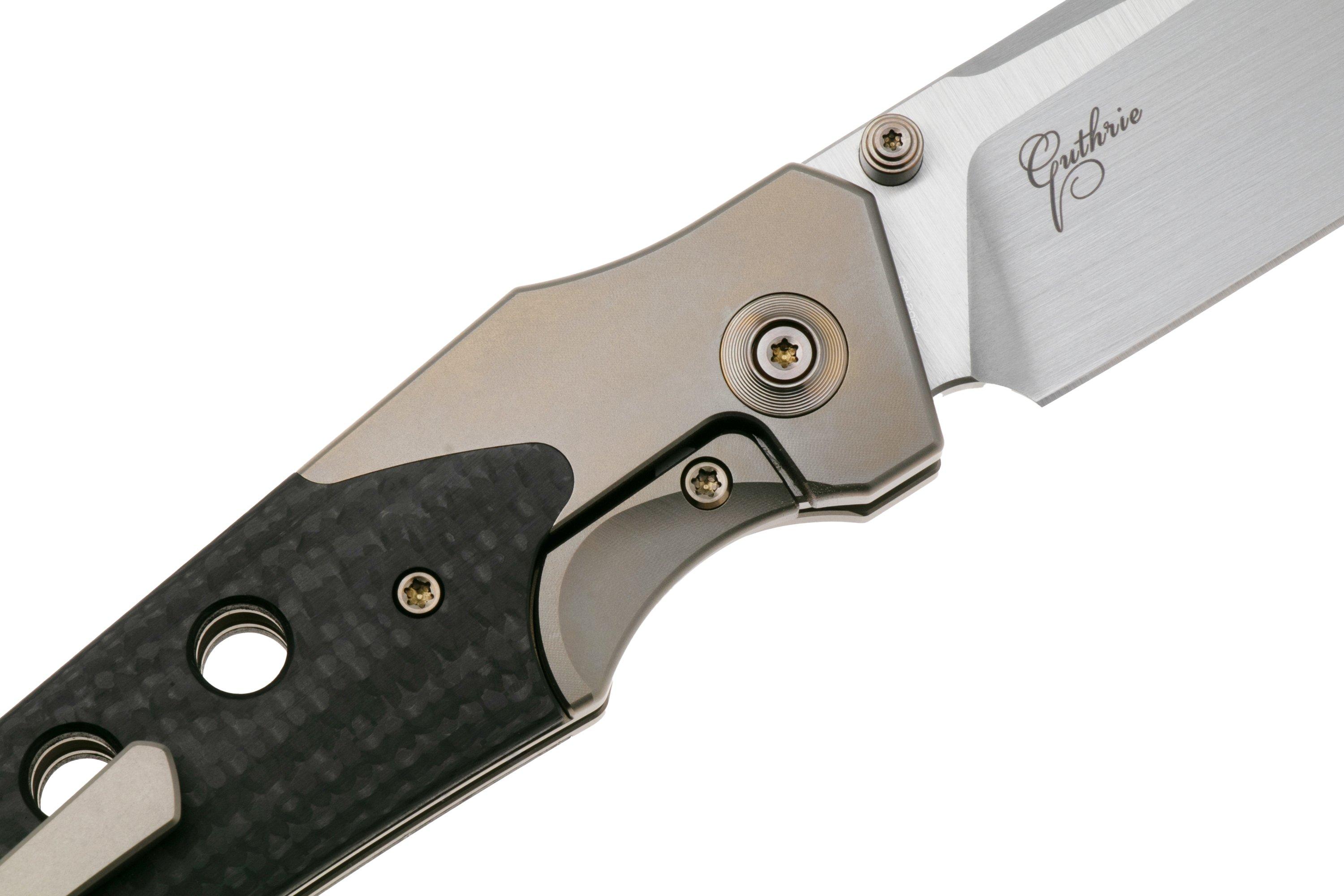 WE Knife Guthrie WE23072B-2 Satin Champagne Titanium, Twill Carbon ...