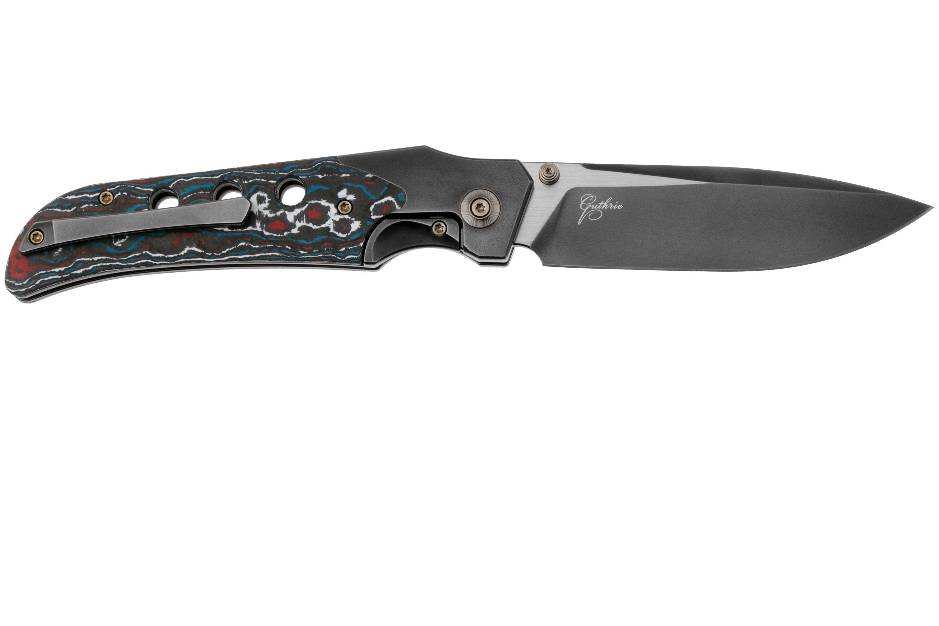 WE Knife Guthrie WE23072B-3 Grey Titanium, Nebula Fat Carbon Inlay ...