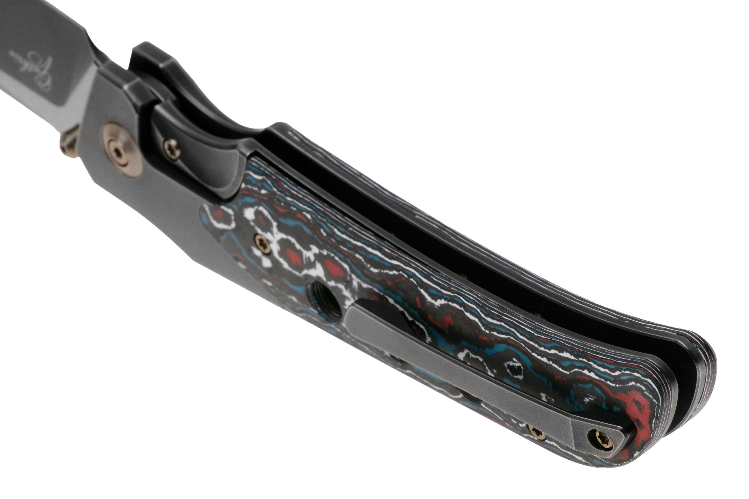 WE Knife Guthrie WE23072B-3 Grey Titanium, Nebula Fat Carbon Inlay ...